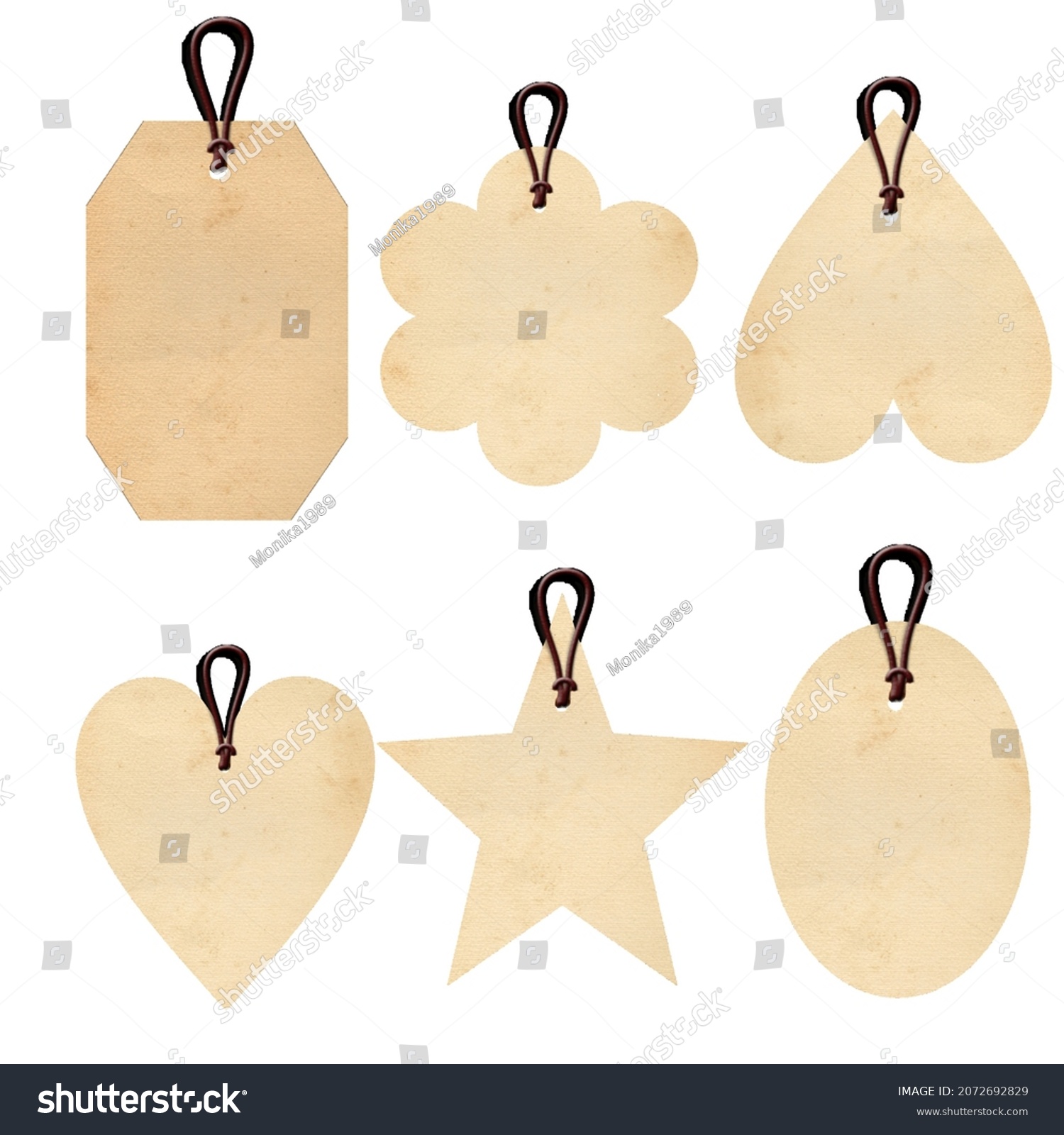 blank cardboard price tag lable with string vector illustration ...