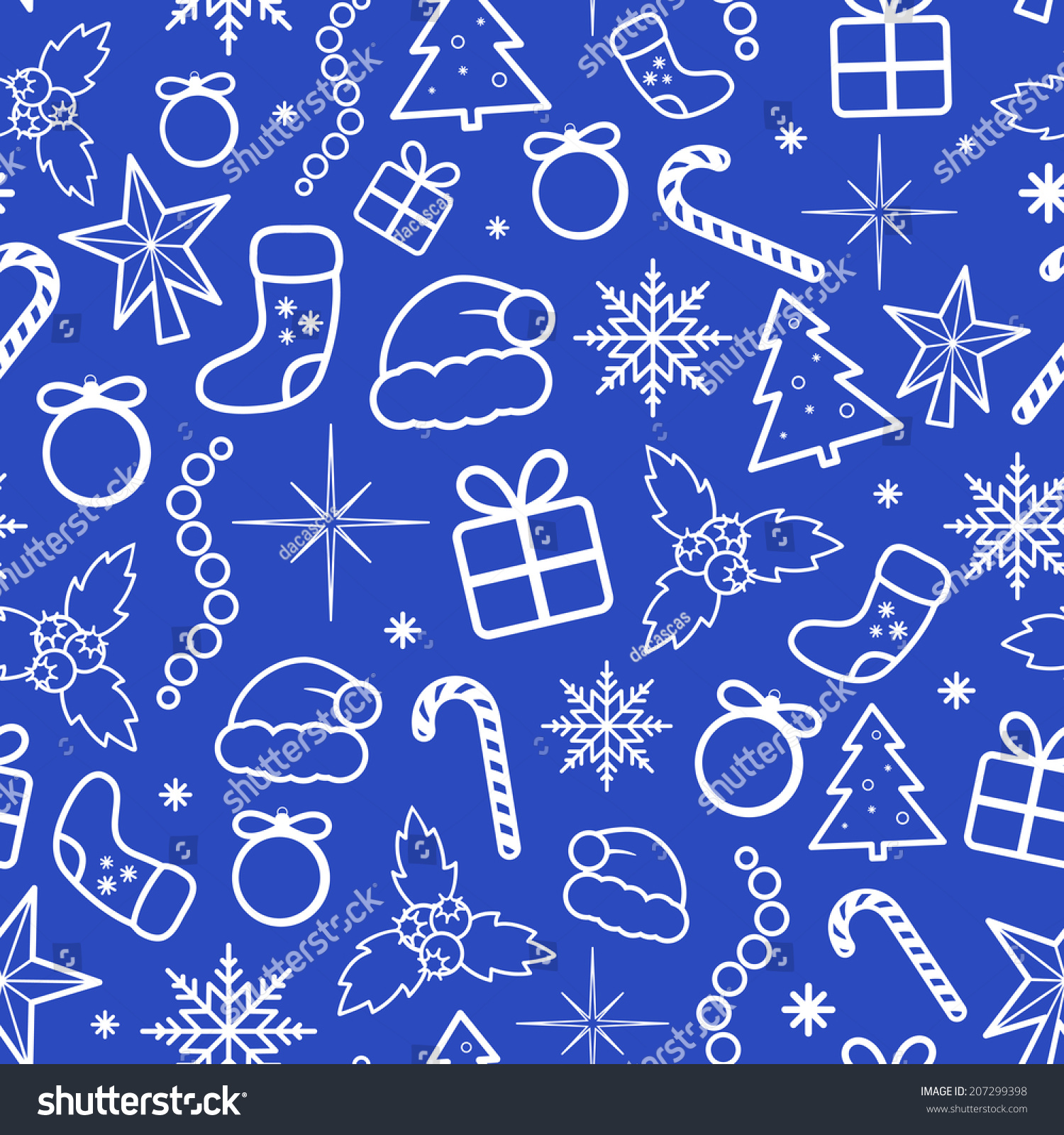 Blue Christmas Classic Pattern. Vector seamless texture_站酷海洛_正版图片_视频_字体 ...
