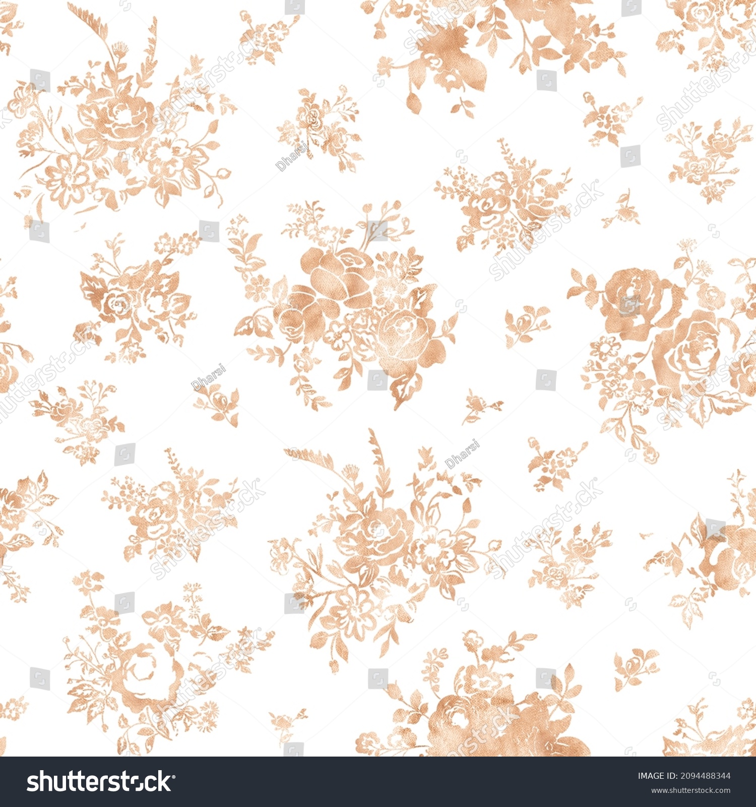 Orange metallic rust rose Trendy flower. Beige gold brown rust taupe ...