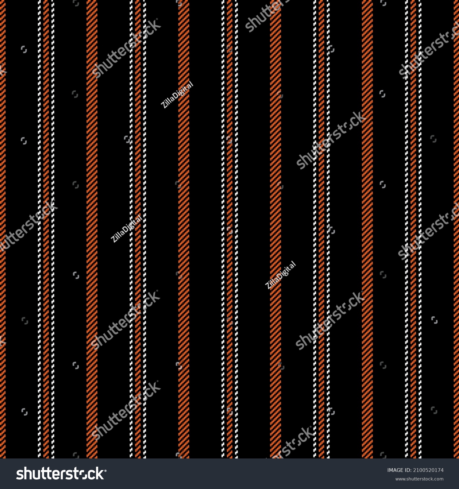 Stripe pattern design in black orange white for shirt dress jacket ...