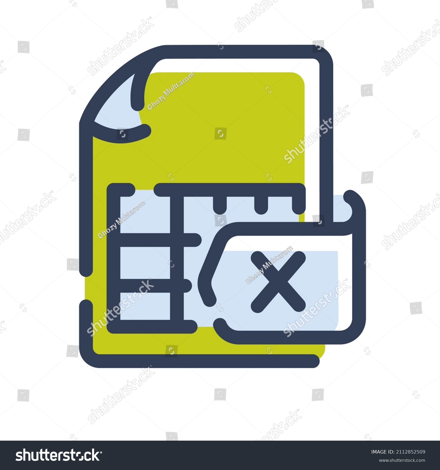 excel document file paper page sheet single isolated icon with dash or dashed line style_站酷海洛_正版 ...