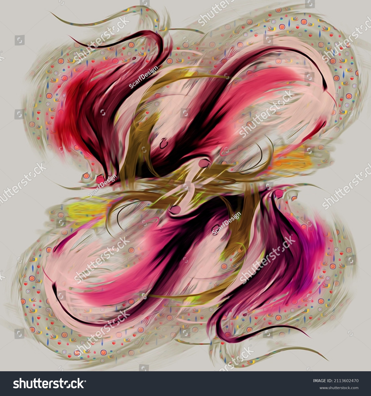 abstract pattern in fuchsia color scarf design_站酷海洛_正版图片_视频_字体_音乐素材交易平台 ...