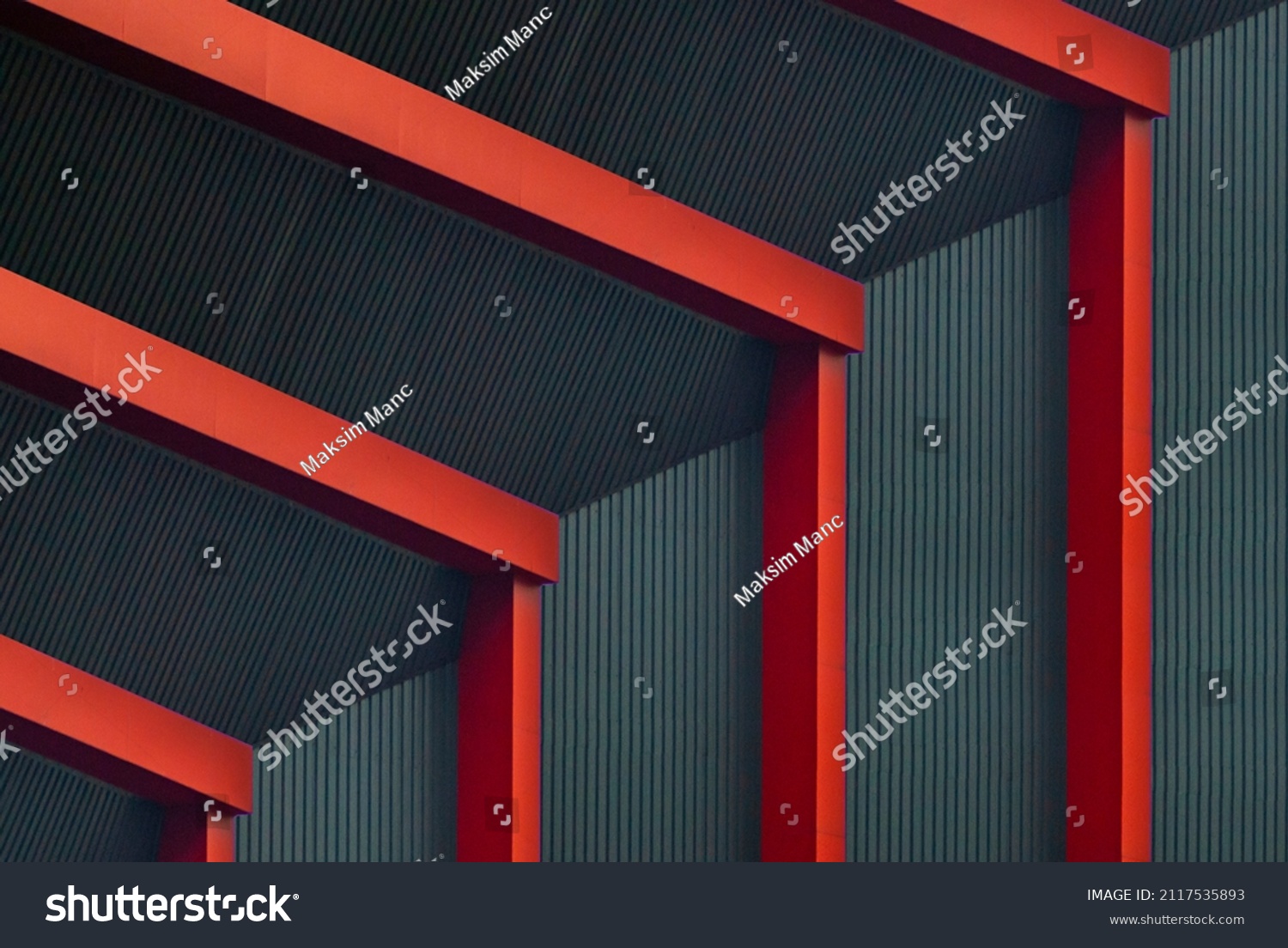 Abstract red line architecture building_站酷海洛_正版图片_视频_字体_音乐素材交易平台_站酷旗下品牌