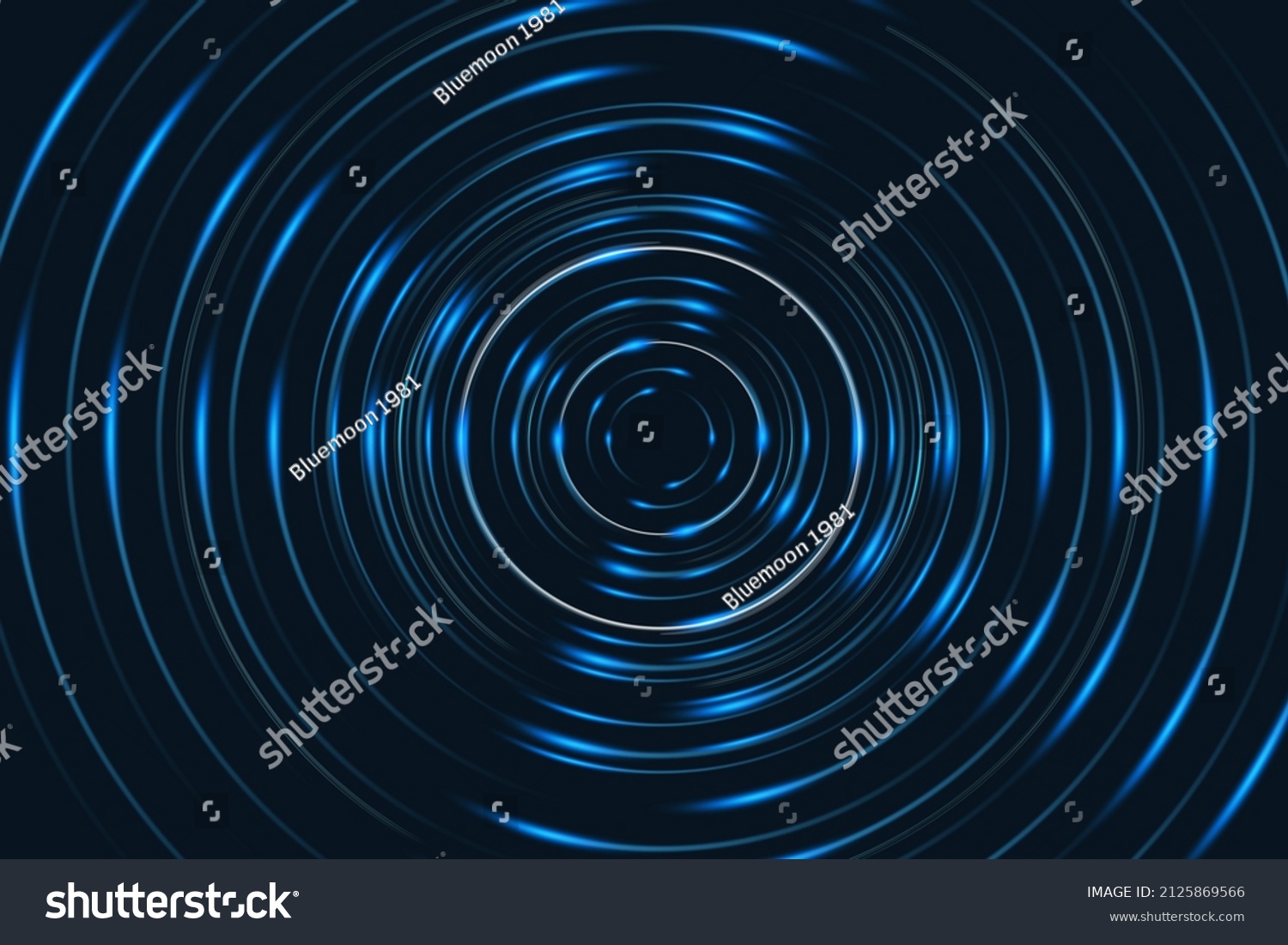 High speed radial movement and motion effect over dark blue background ...