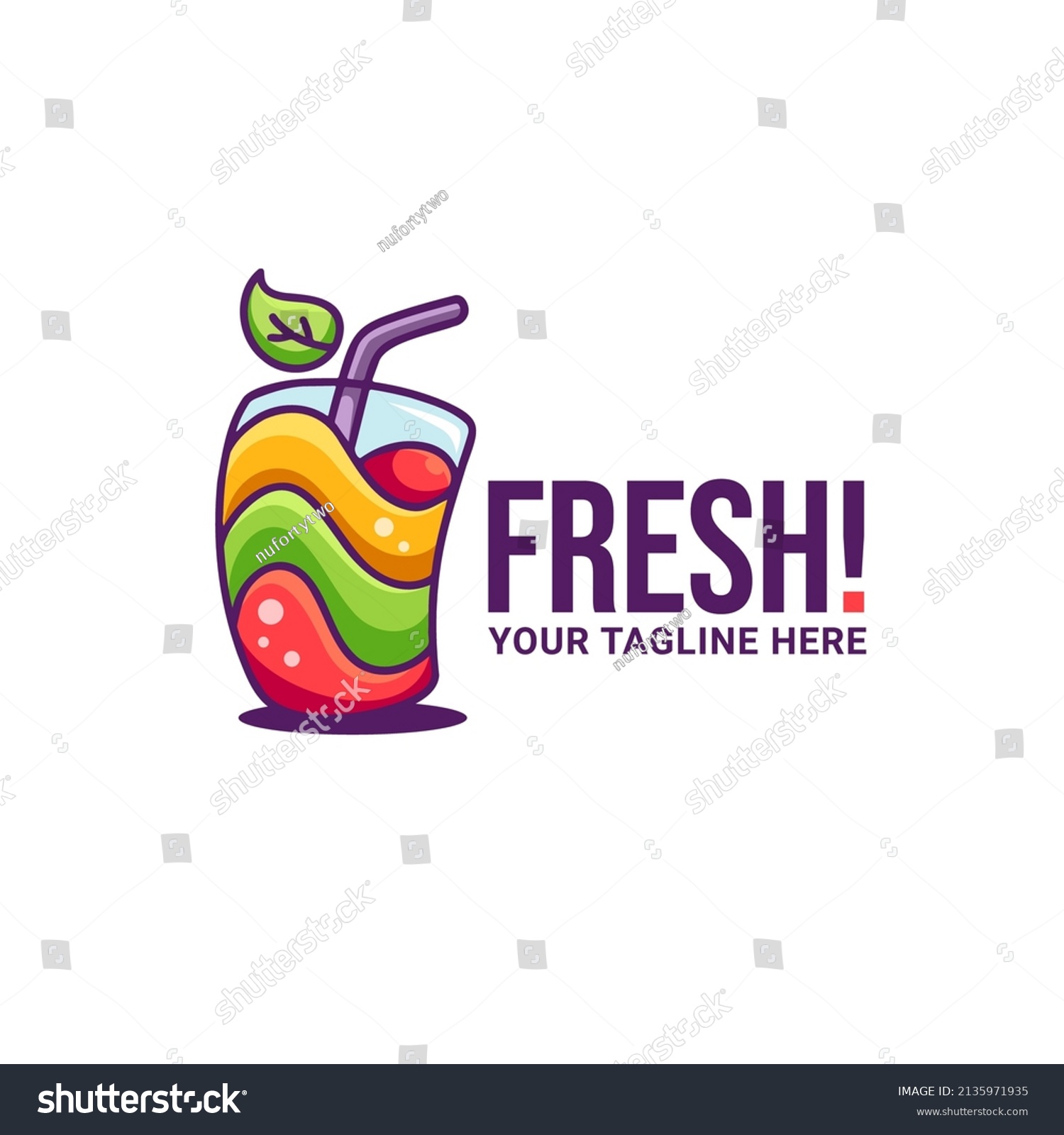a Glass of Colorful Fresh Fruits Juice Smoothie Logo_站酷海洛_正版图片_视频_字体_音乐 ...