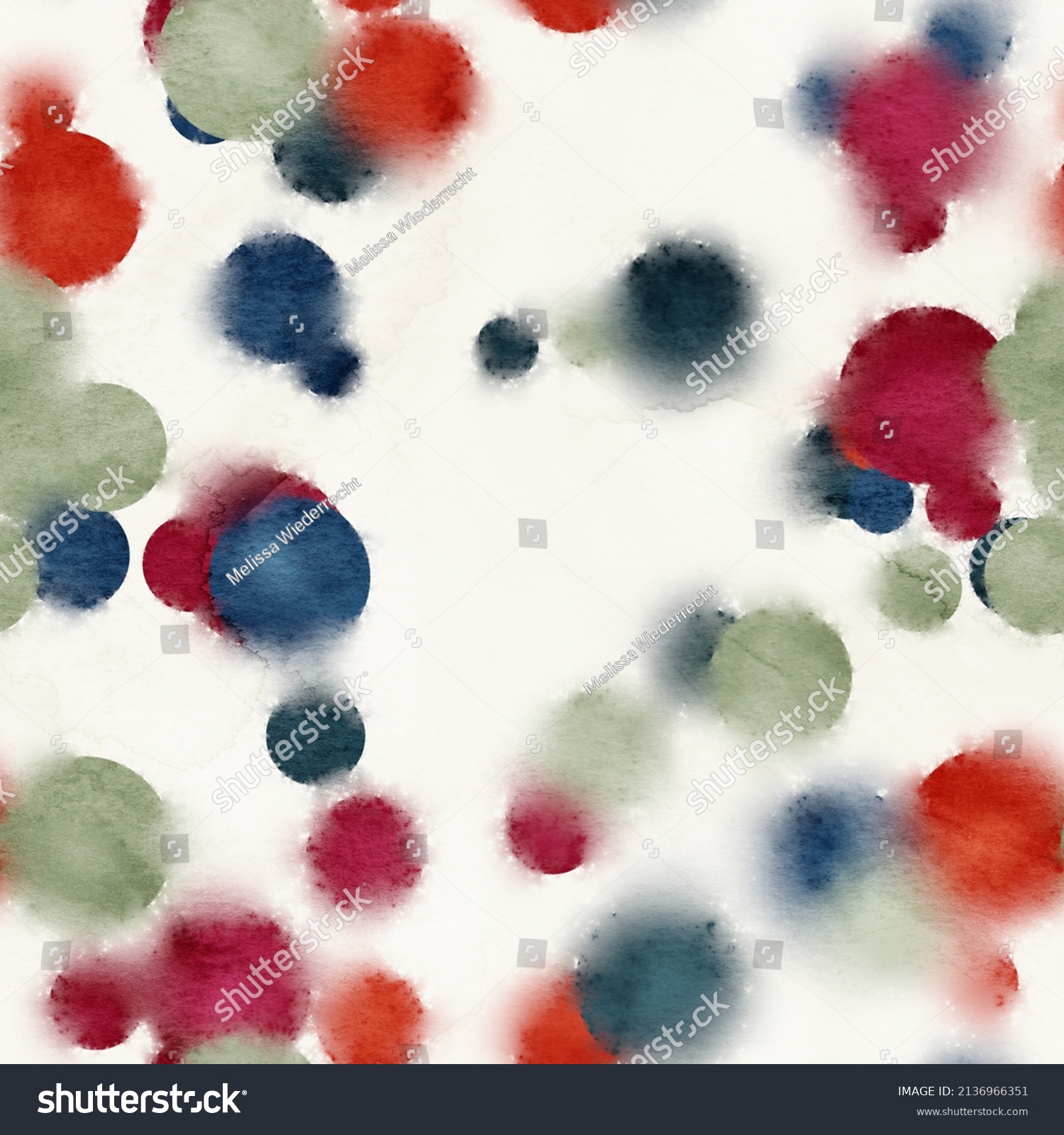 Seamless elegant geo watercolor wet on wet bleed surface pattern design ...