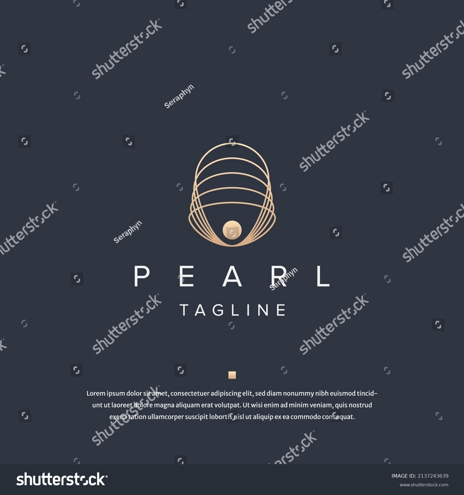 Seashell with pearl logo icon design template flat vector_站酷海洛_正版图片_视频 ...