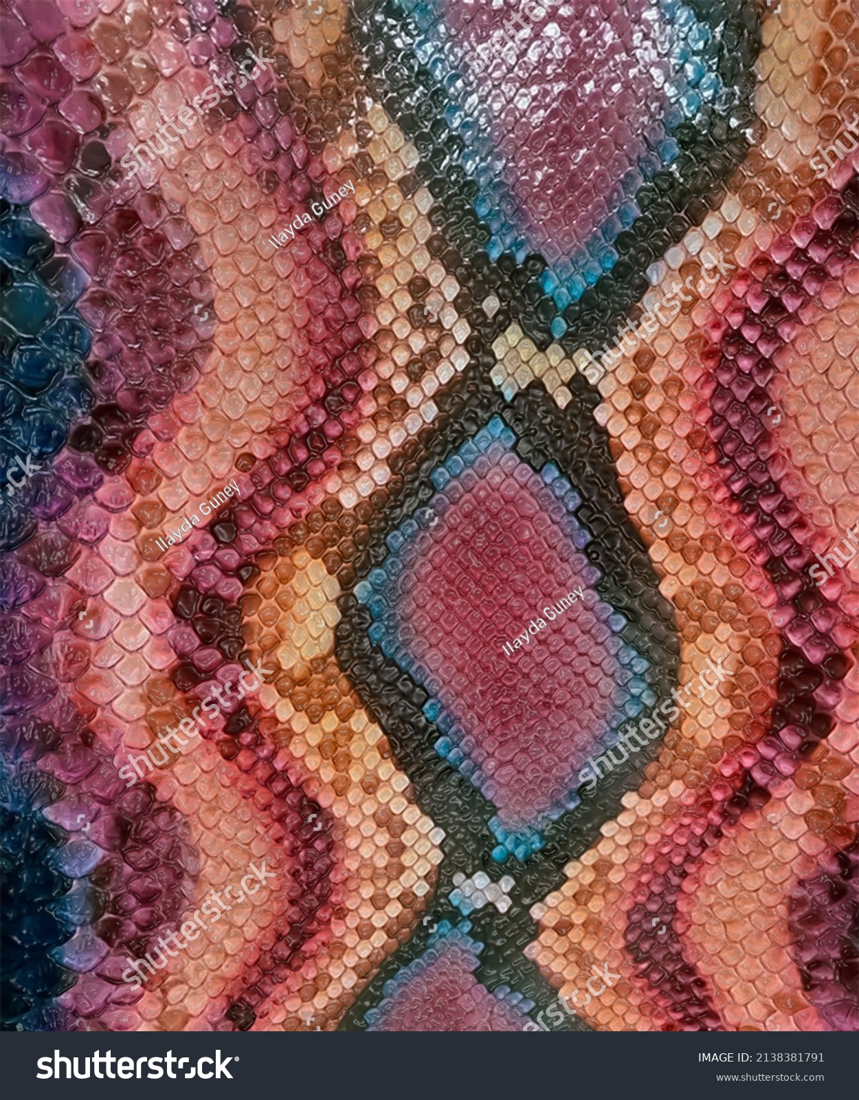 snake pattern seamless colorful repetitive snakeskin fabric texture ...