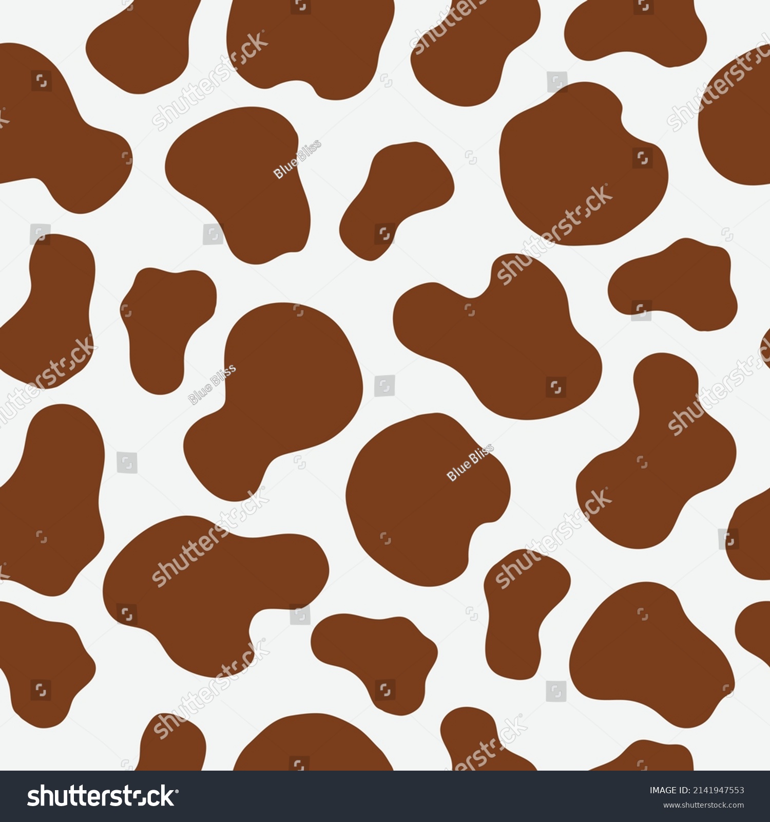 Vector brown cow print pattern animal Seamless. Cow skin abstract for ...