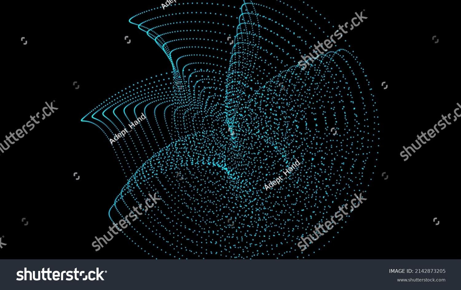 abstract colorful particle wave background animation. Abstract digital particle wave and light ...