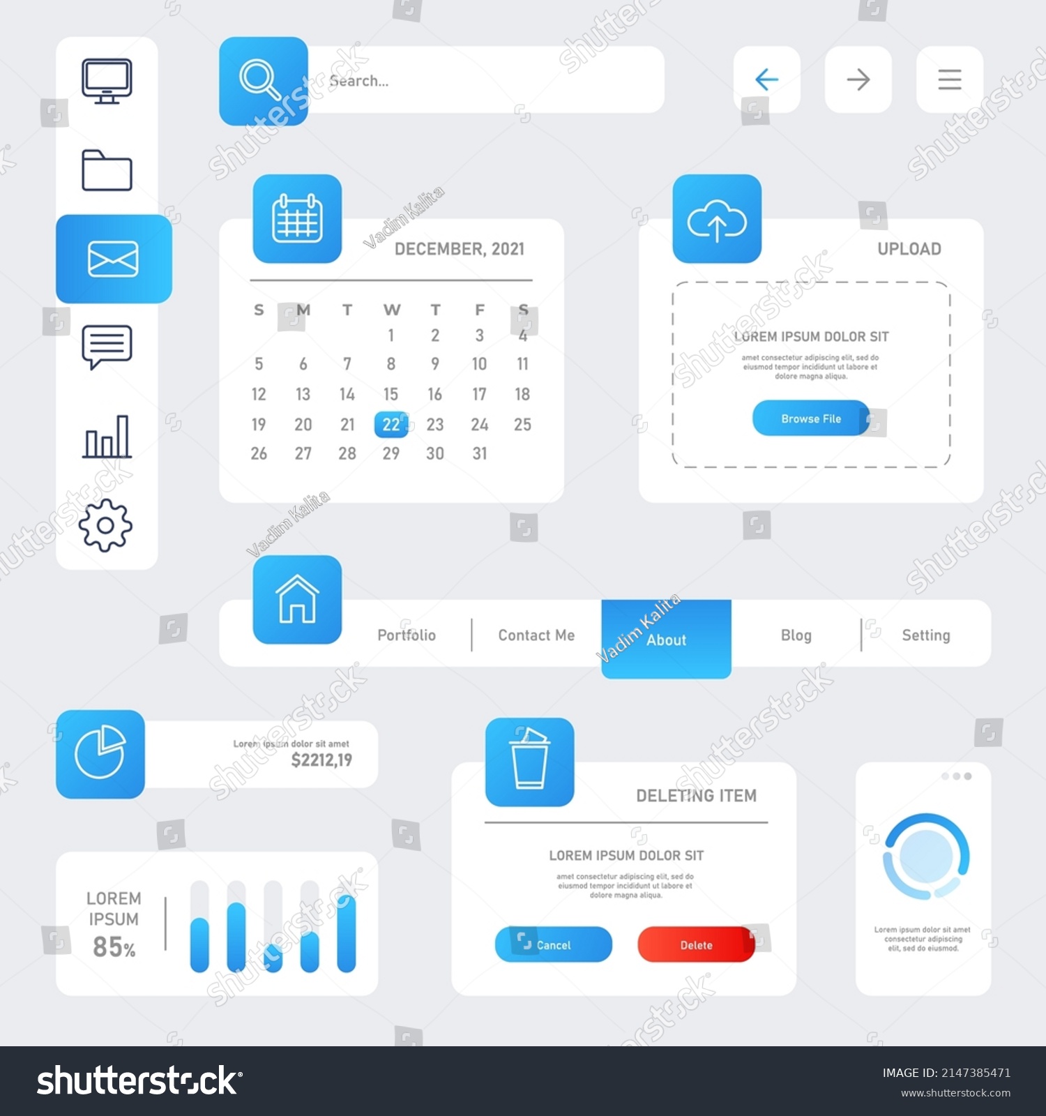 Concept for social networks online store statistics schedule. frame screens. Control Panel User ...
