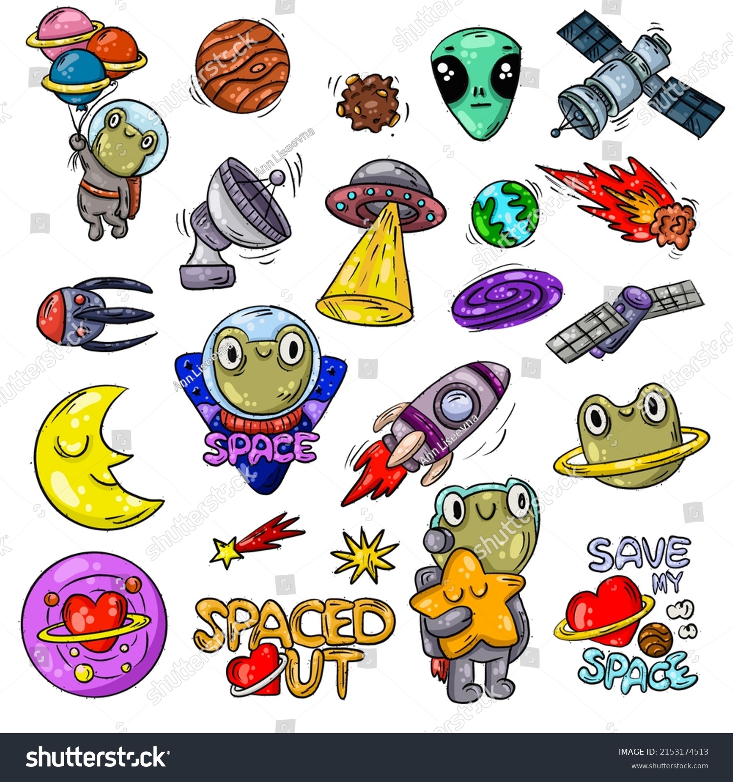 Space Clip art Astronaut Clip art Outer Space Clipart Rocket Planets ...