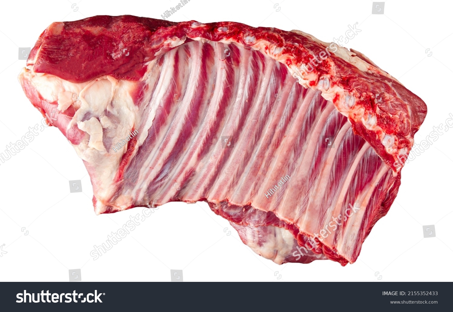 Isolated fresh raw beef ribs meat part on the white background_站酷海洛_正版图片_视频_字体_音乐素材交易平台_站酷旗下品牌