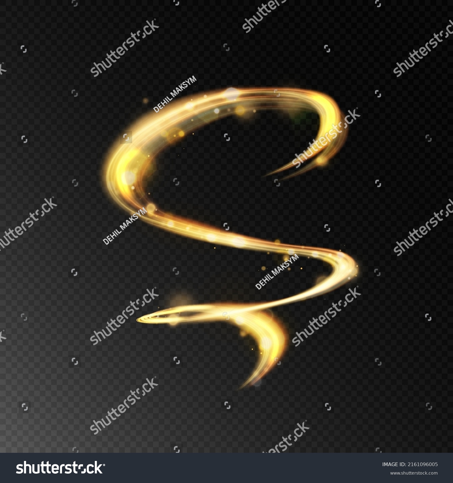Shiny wavy path. Light painting. Easy trail. Light realistic glowing ...