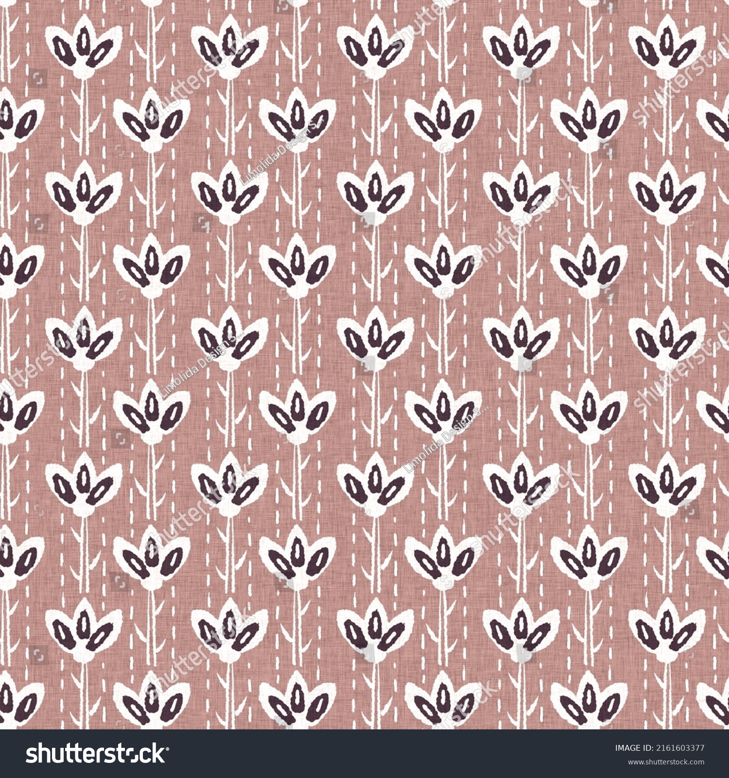 Gender neutral dark pink flower seamless raster background. Simple ...