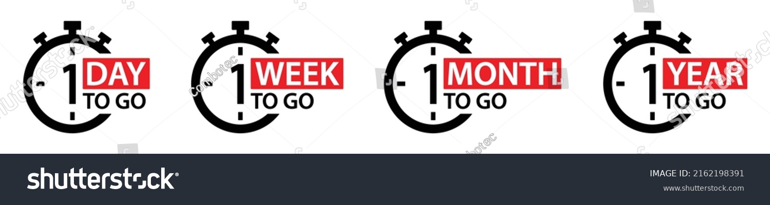 1 day 1 week 1 month 1 year to go icon Vector illustration_站酷海洛_正版图片_视频 ...