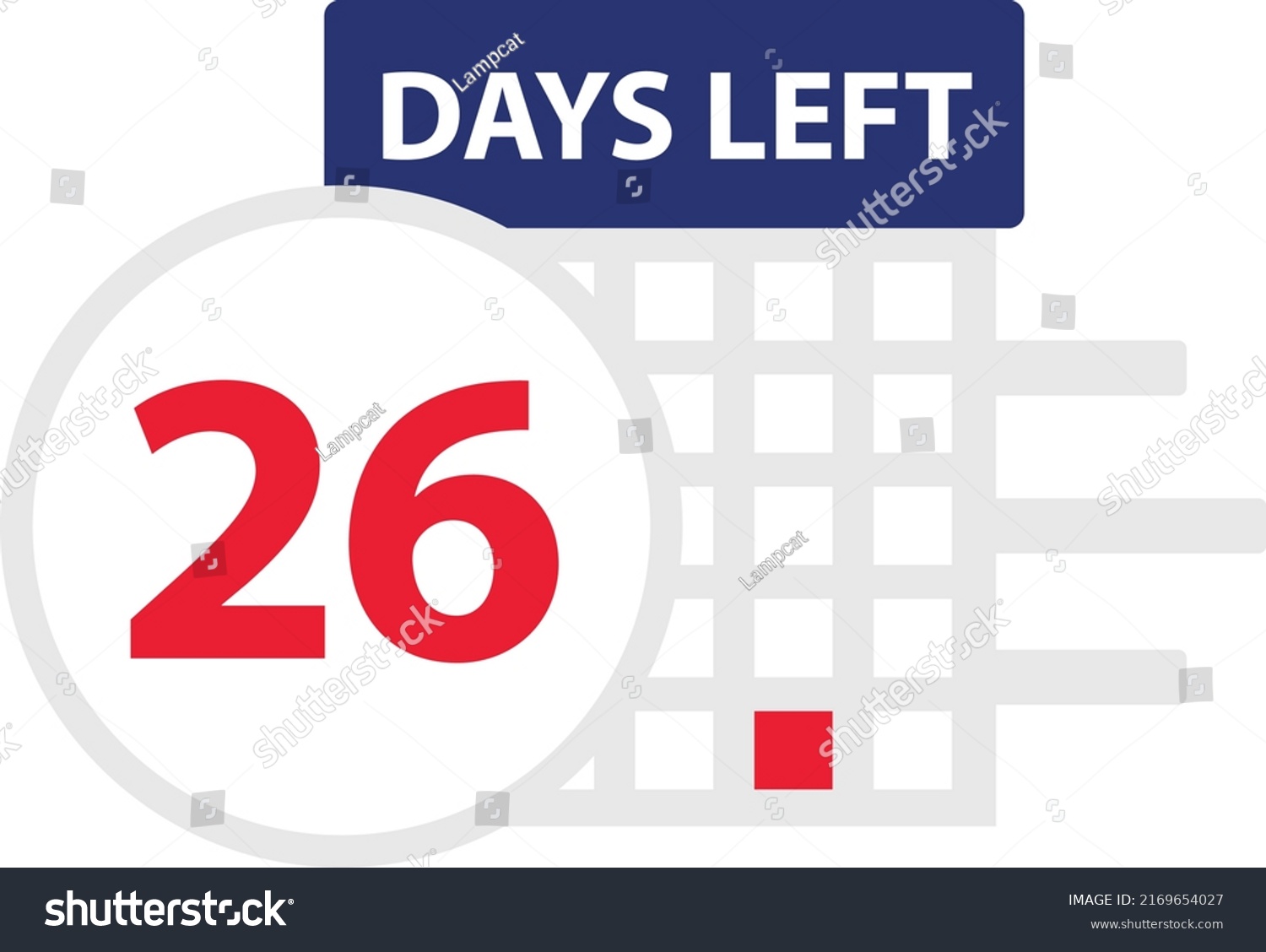 26 days left. Vector illustration._站酷海洛_正版图片_视频_字体_音乐素材交易平台_站酷旗下品牌