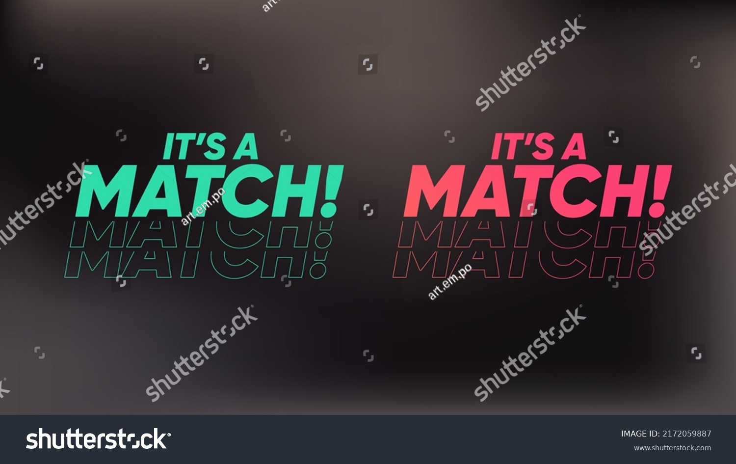 It's a match sign. Man and woman connection. Matching technology. Boy ...