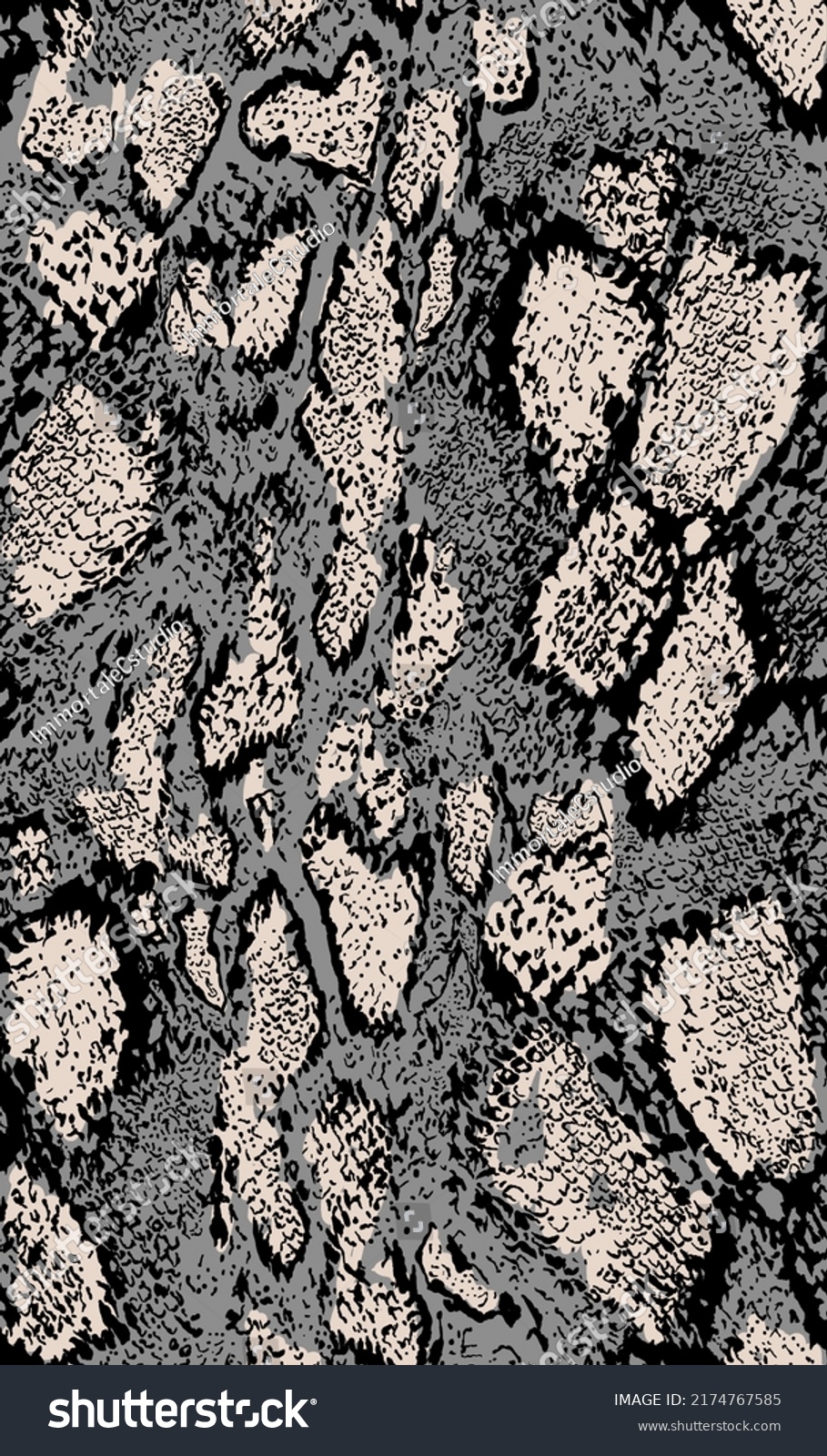 Snake animal skin abstract seamless motif pattern illustration. Fabric ...