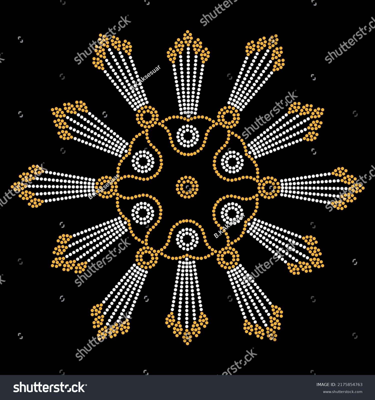 Rhinestone design for t-shirt or blouse hot-fix transfer. Abstract ...
