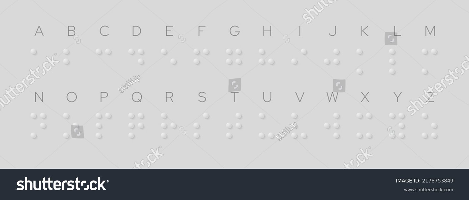 Braille Visually Impaired Writing System Symbols. Braille Language ...