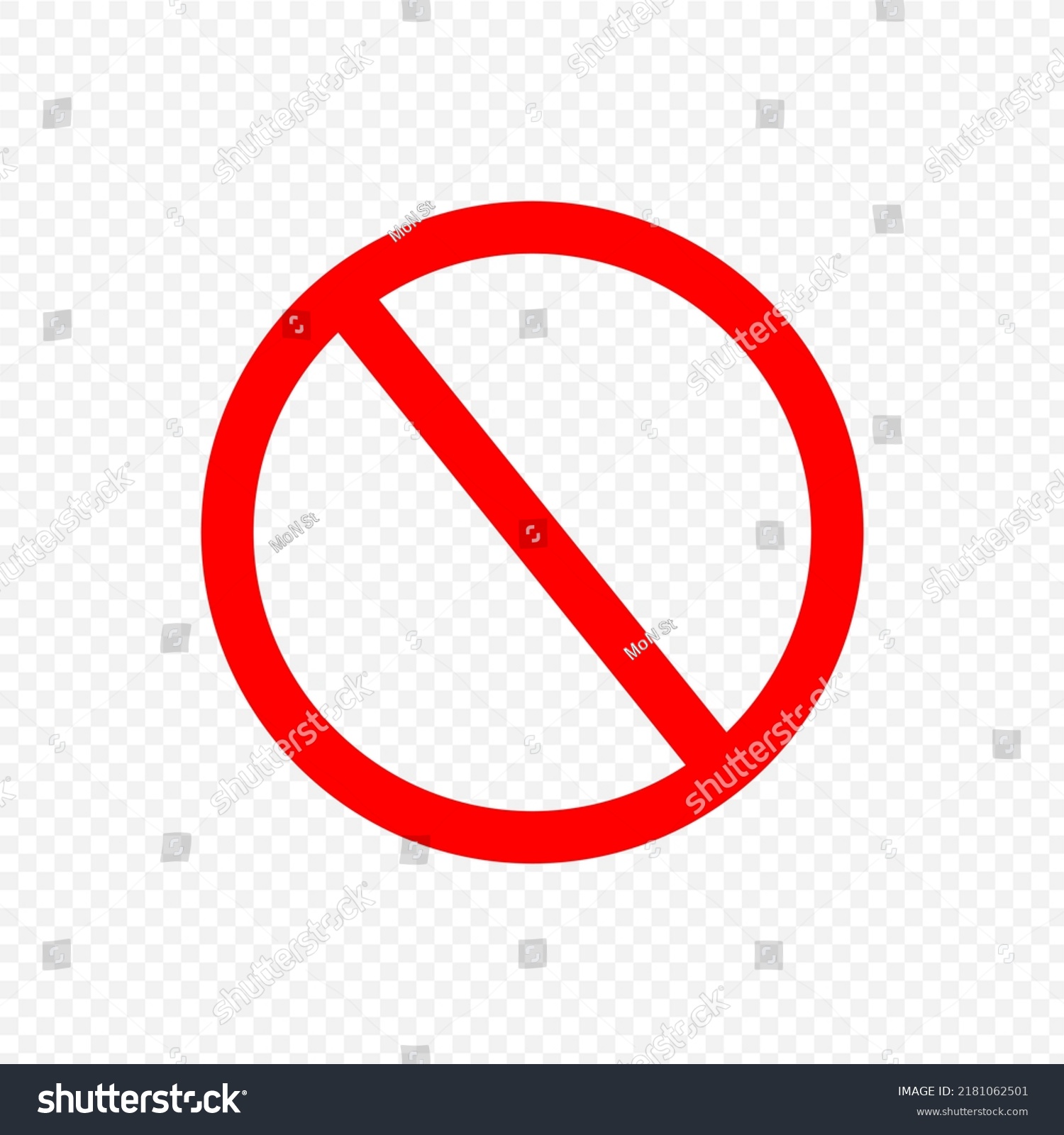 Ban Sign. Icon of prohibited warning stop no ban and risk isolated ...