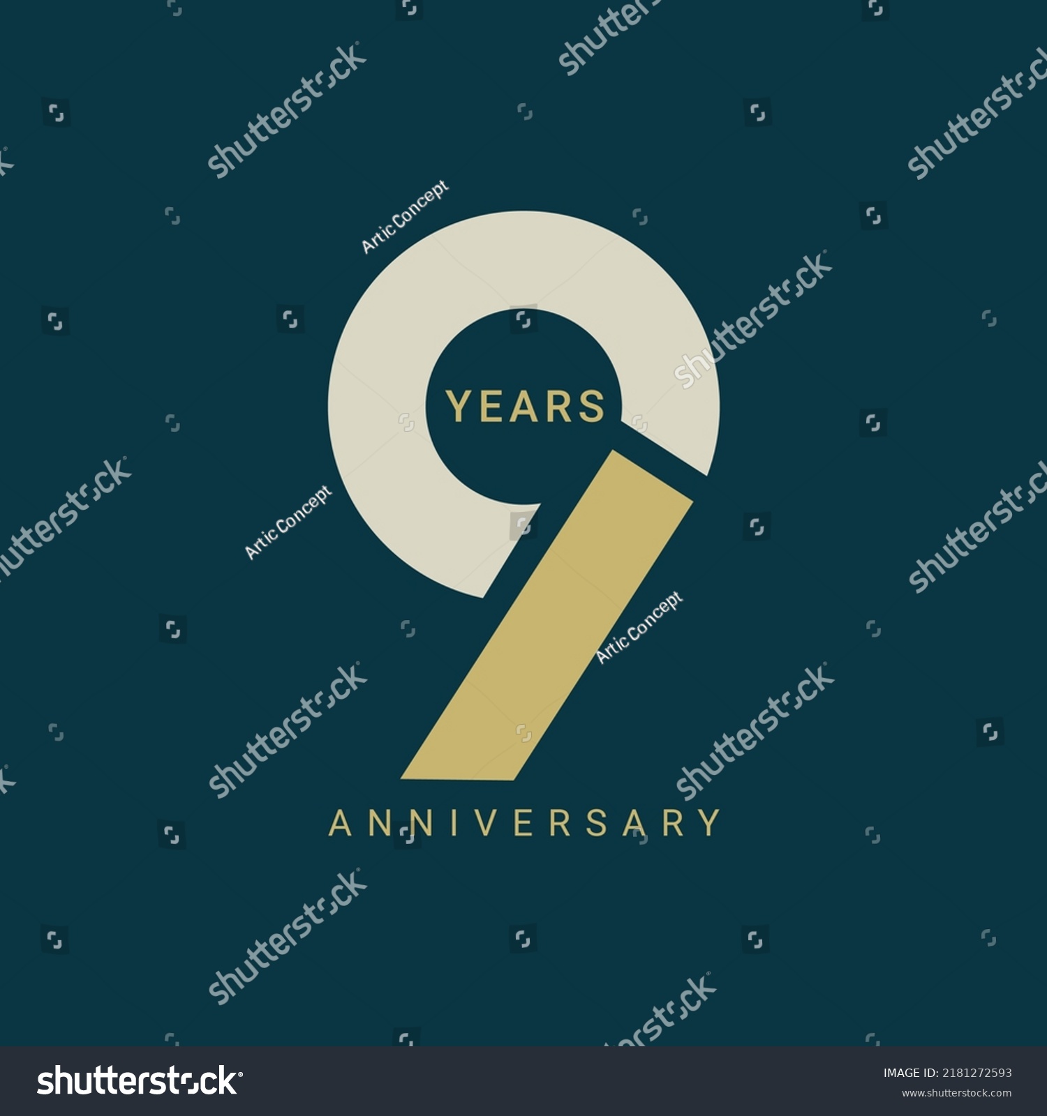 9 Year Anniversary Logo Vector Template Design element for birthday ...