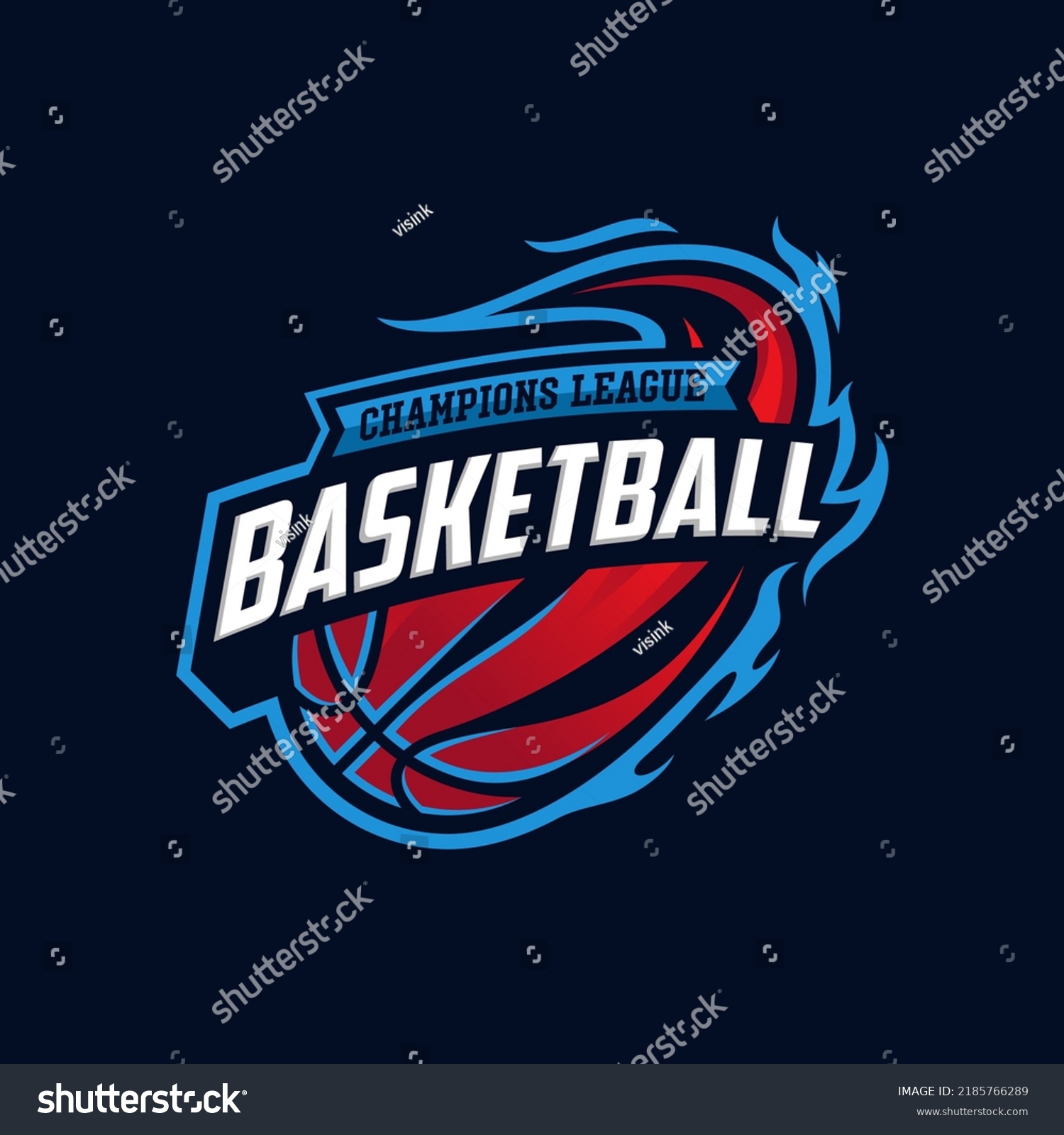 Basketball club logo emblem designs with ball. Sport badge vector ...