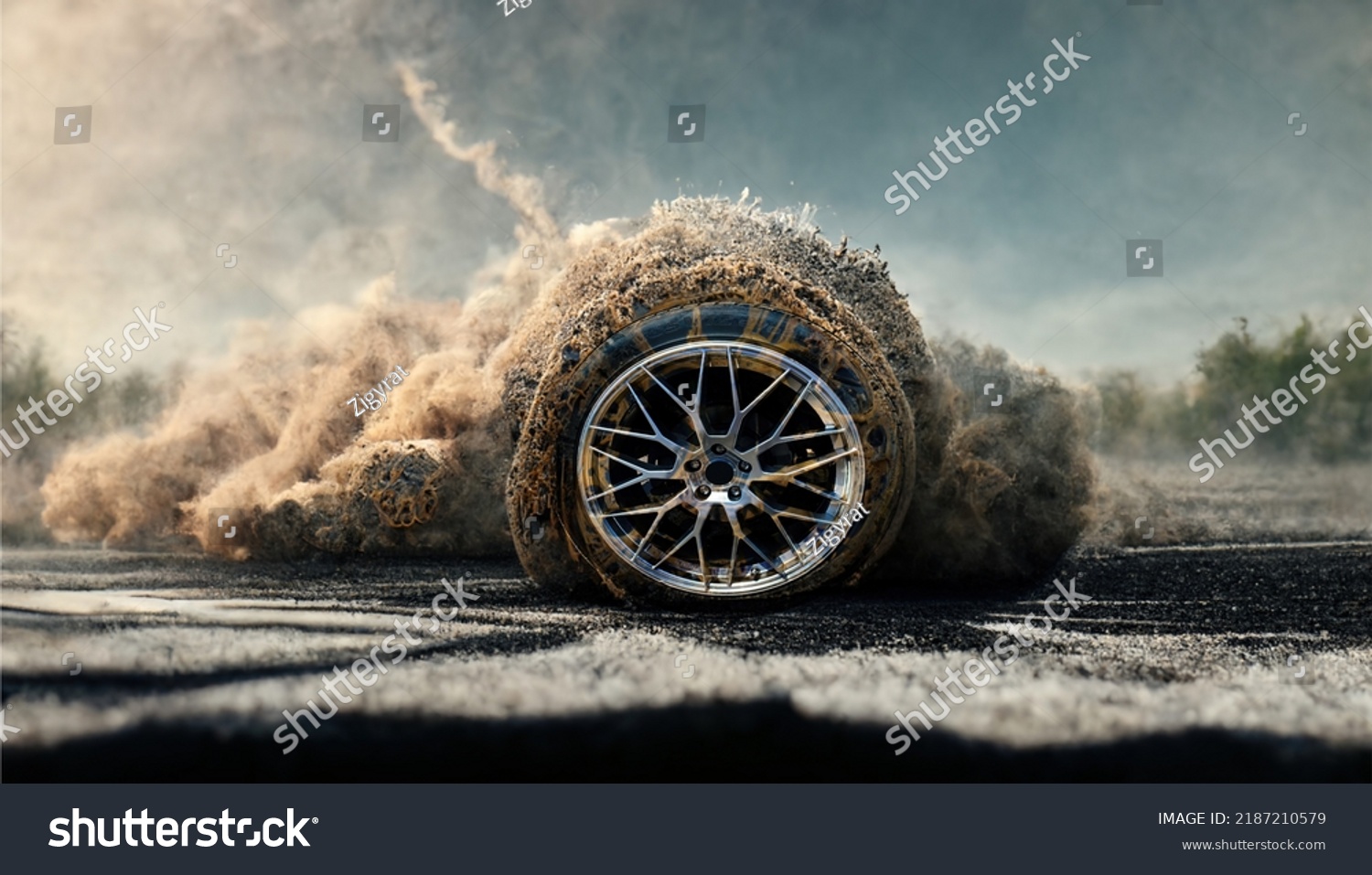 Drag racing drift rally motocross off-road and so on. Isolated tire ...