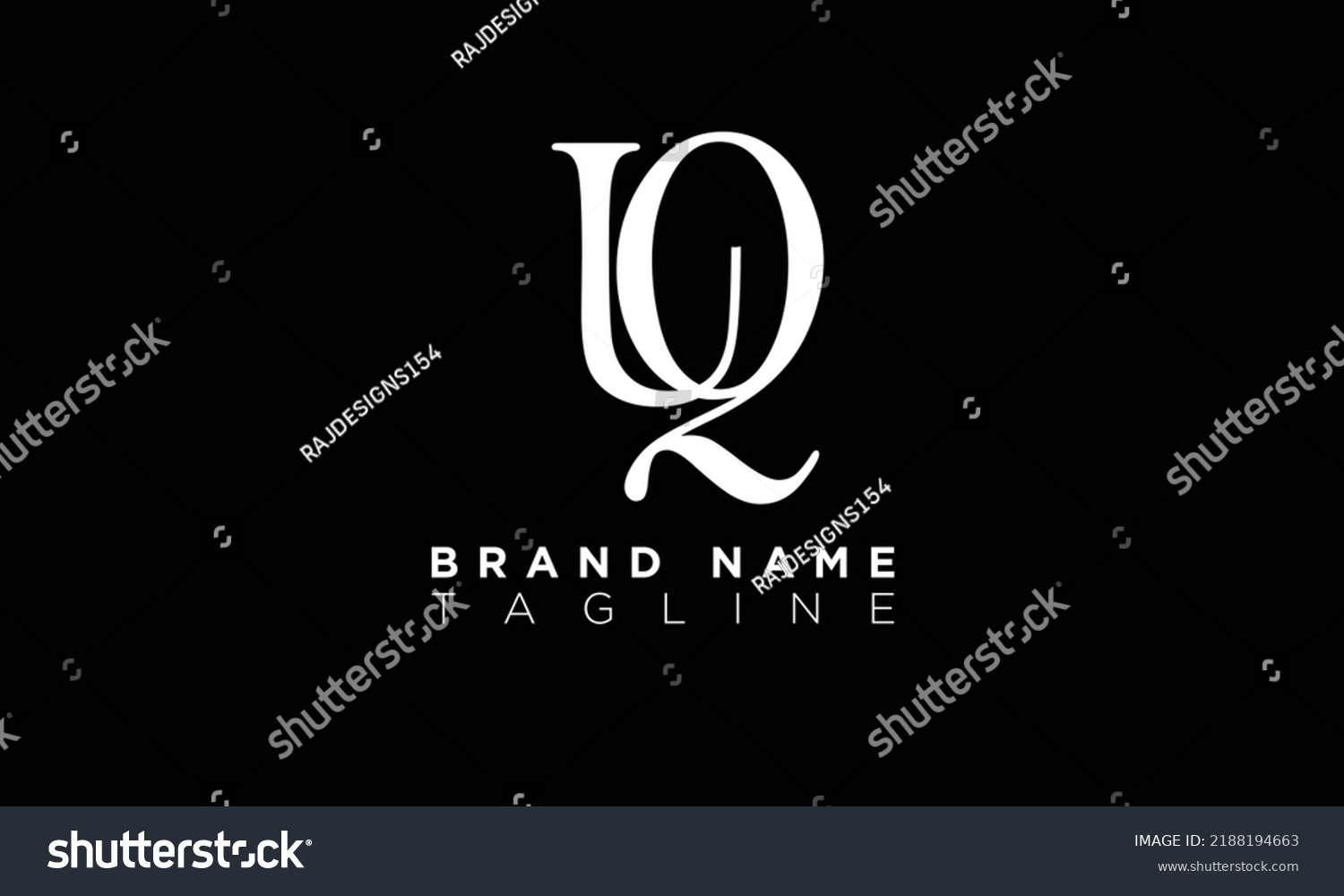 Alphabet letters Initials Monogram logo QU UQ Q and U_站酷海洛_正版图片_视频_字体 ...