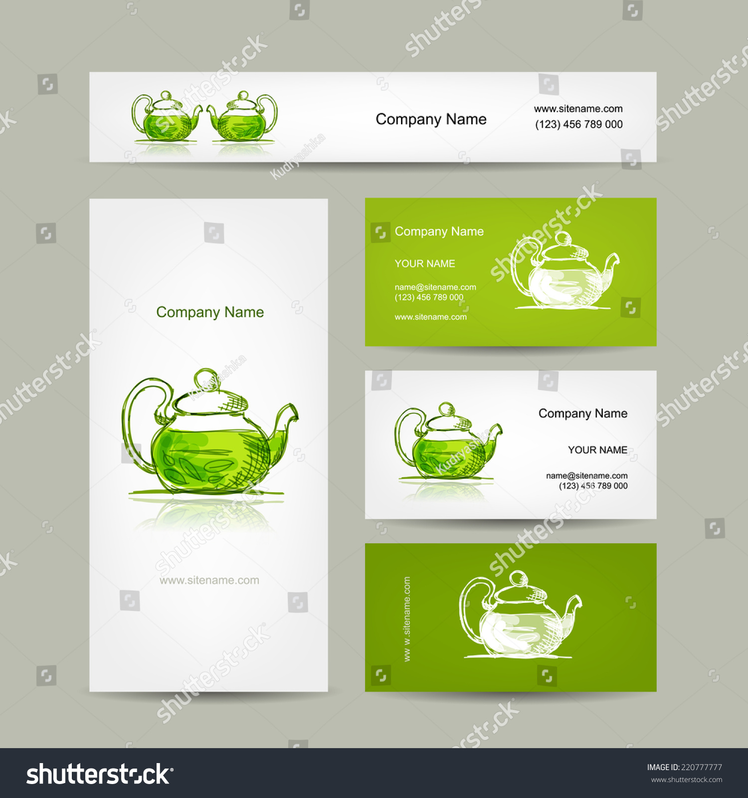 Business cards design green trea sketch_站酷海洛_正版图片_视频_字体_音乐素材交易平台_站酷旗下品牌