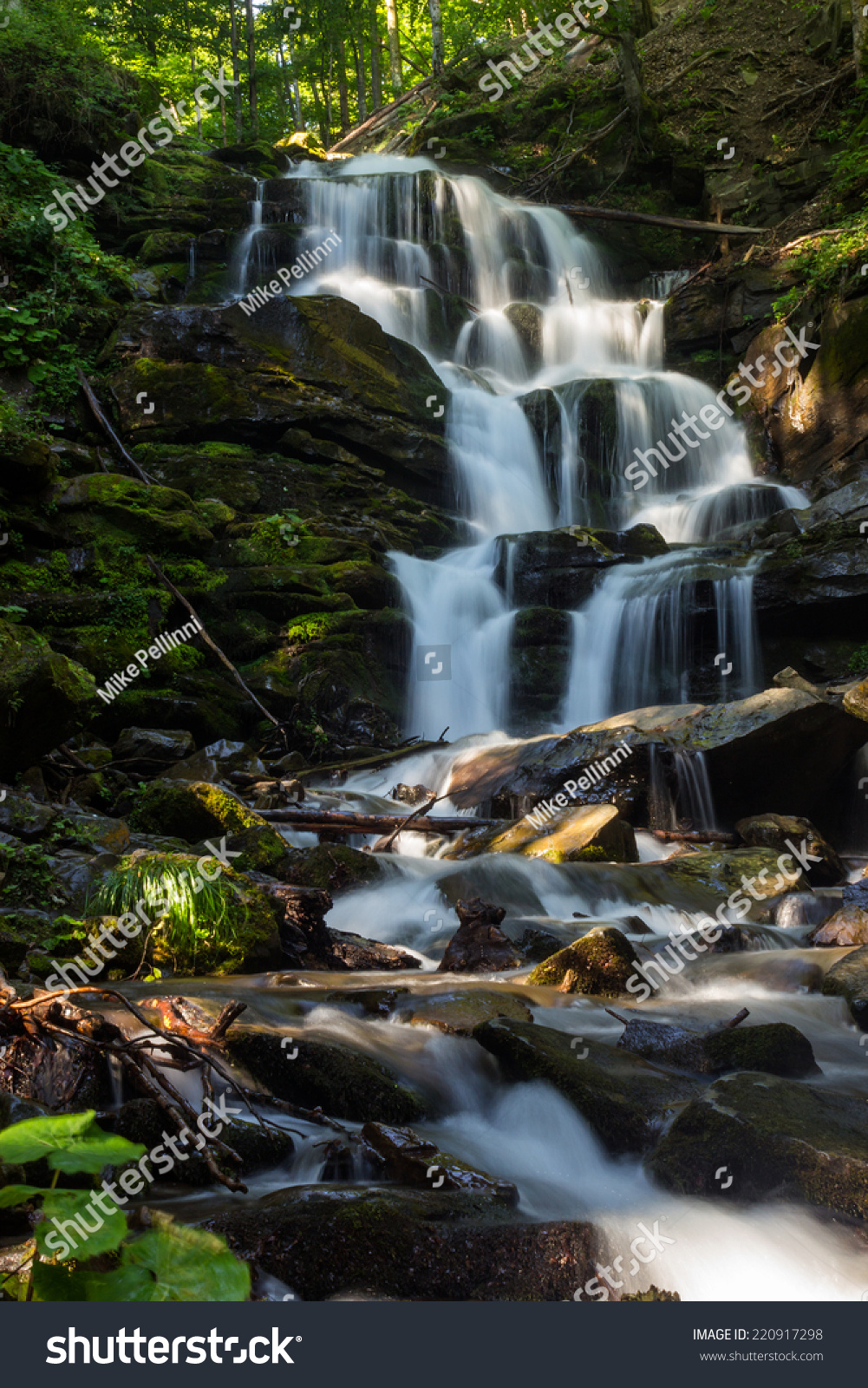 incredibly beautiful and clean little waterfall with several cascades ...