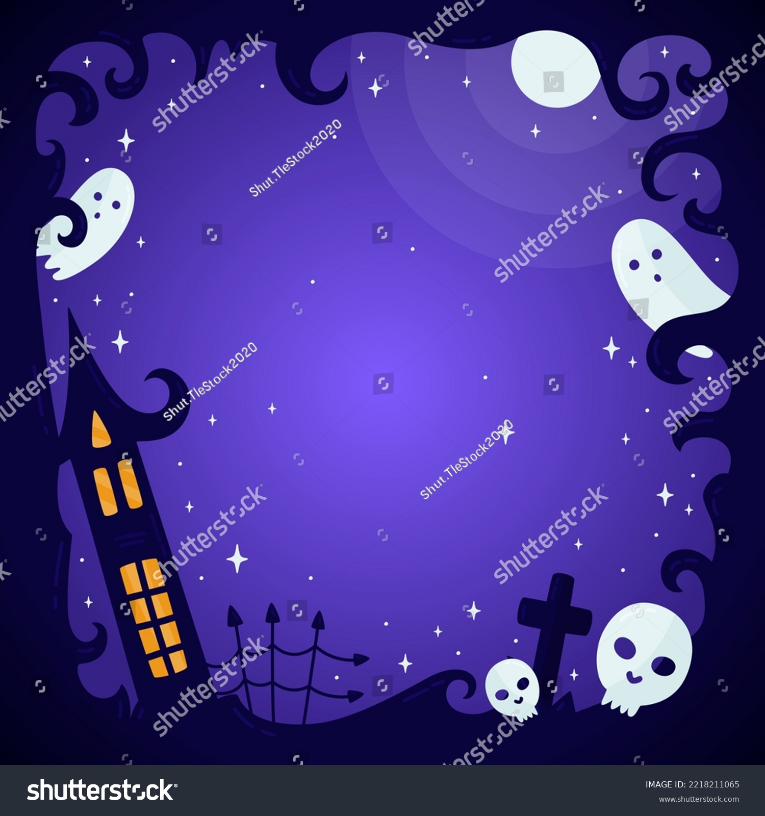 Halloween horror scene with grass graves_站酷海洛_正版图片_视频_字体_音乐素材交易平台_站酷旗下品牌