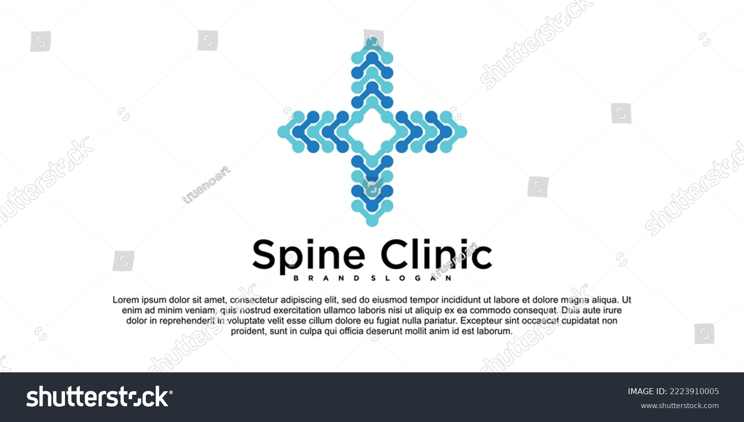 Spine clinic logo with health care medical clinic design concept_站酷海洛 ...