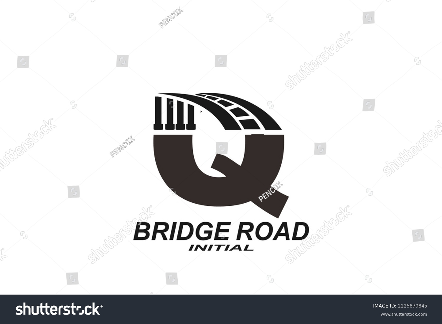 Q bridge Letter logo template for your branding._站酷海洛_正版图片_视频_字体_音乐素材交易平台_站酷旗下品牌