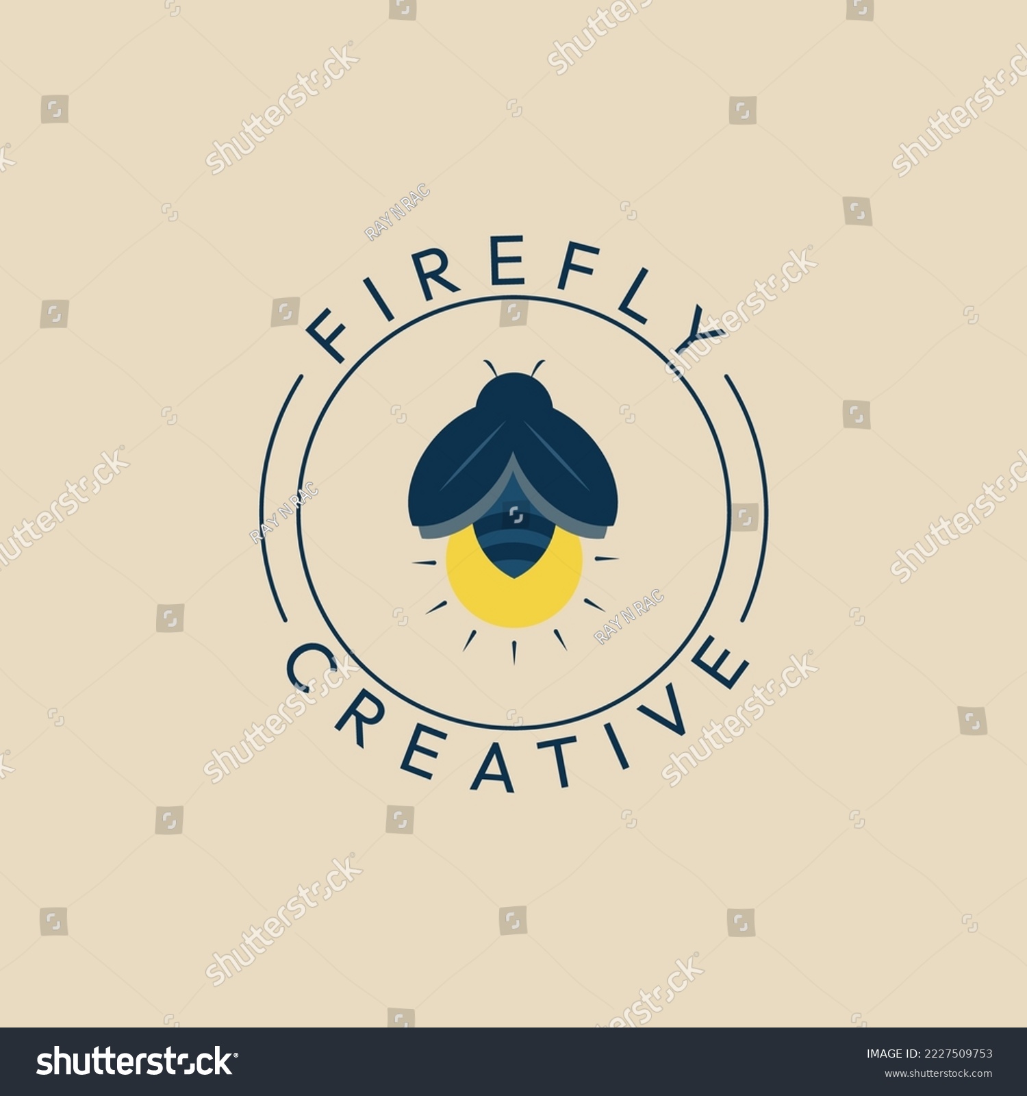 firefly vintage logo with emblem vector illustration design_站酷海洛_正版图片 ...