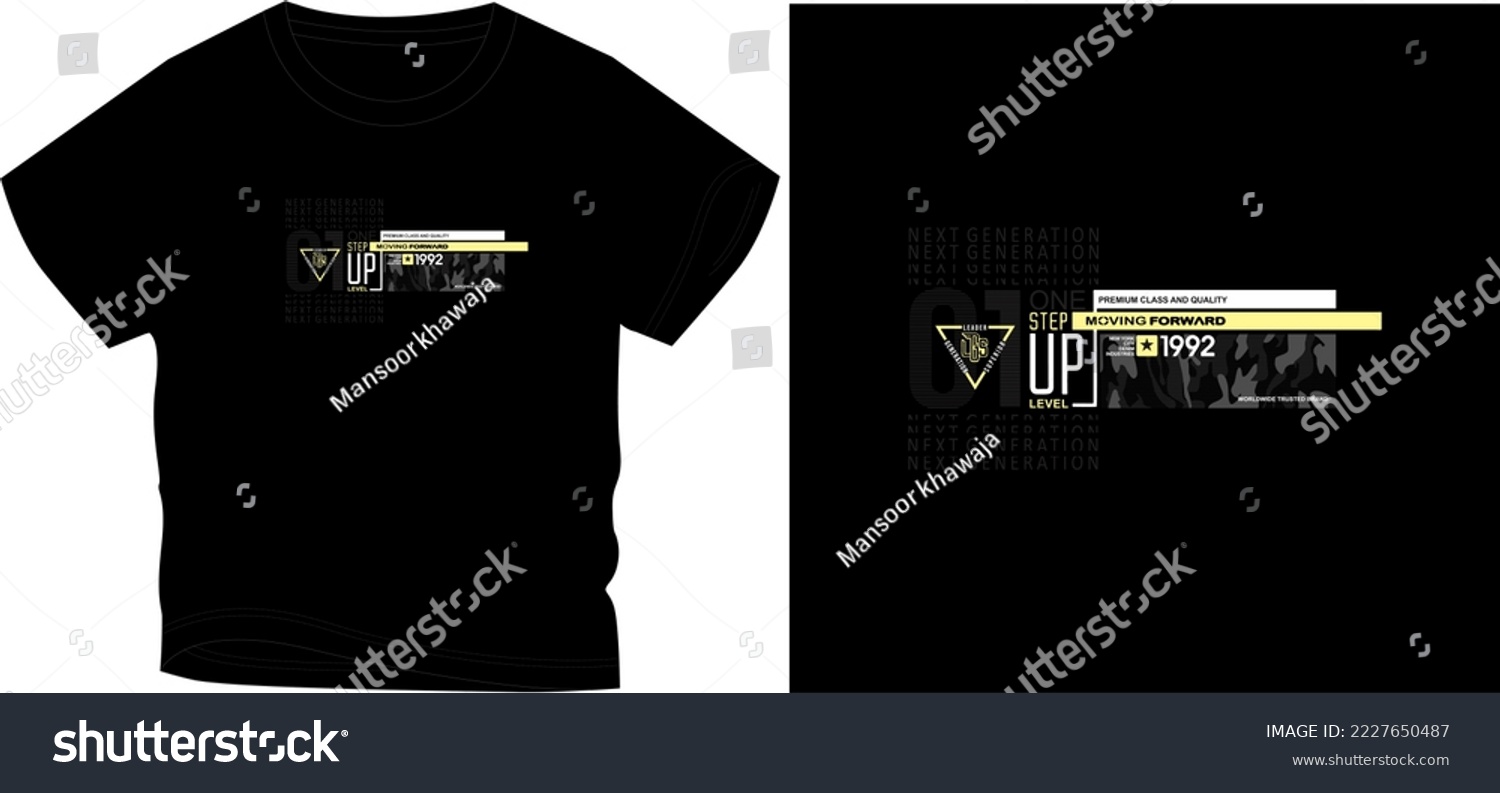 step up t shirt graphic design vector illustration digital file_站酷海洛_正版 ...