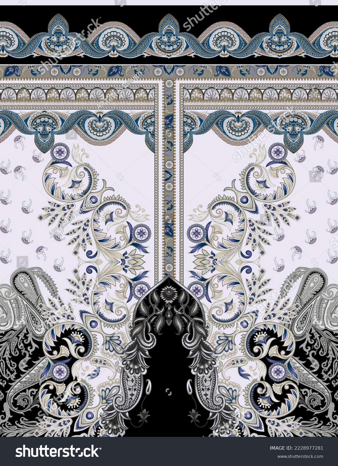 Textile Design Digital Border and Motifs_站酷海洛_正版图片_视频_字体_音乐素材交易平台_站酷旗下品牌