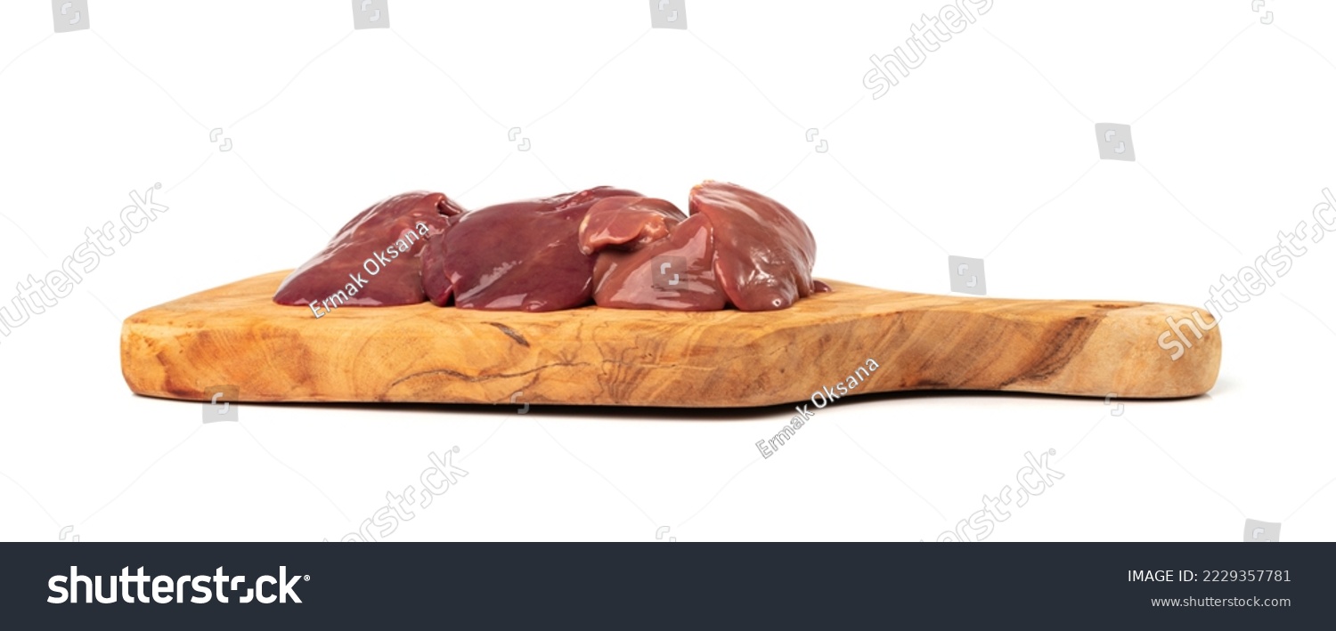 Raw Chicken Liver Isolated Fresh Hen Offal Poultry Giblets Chicken ...