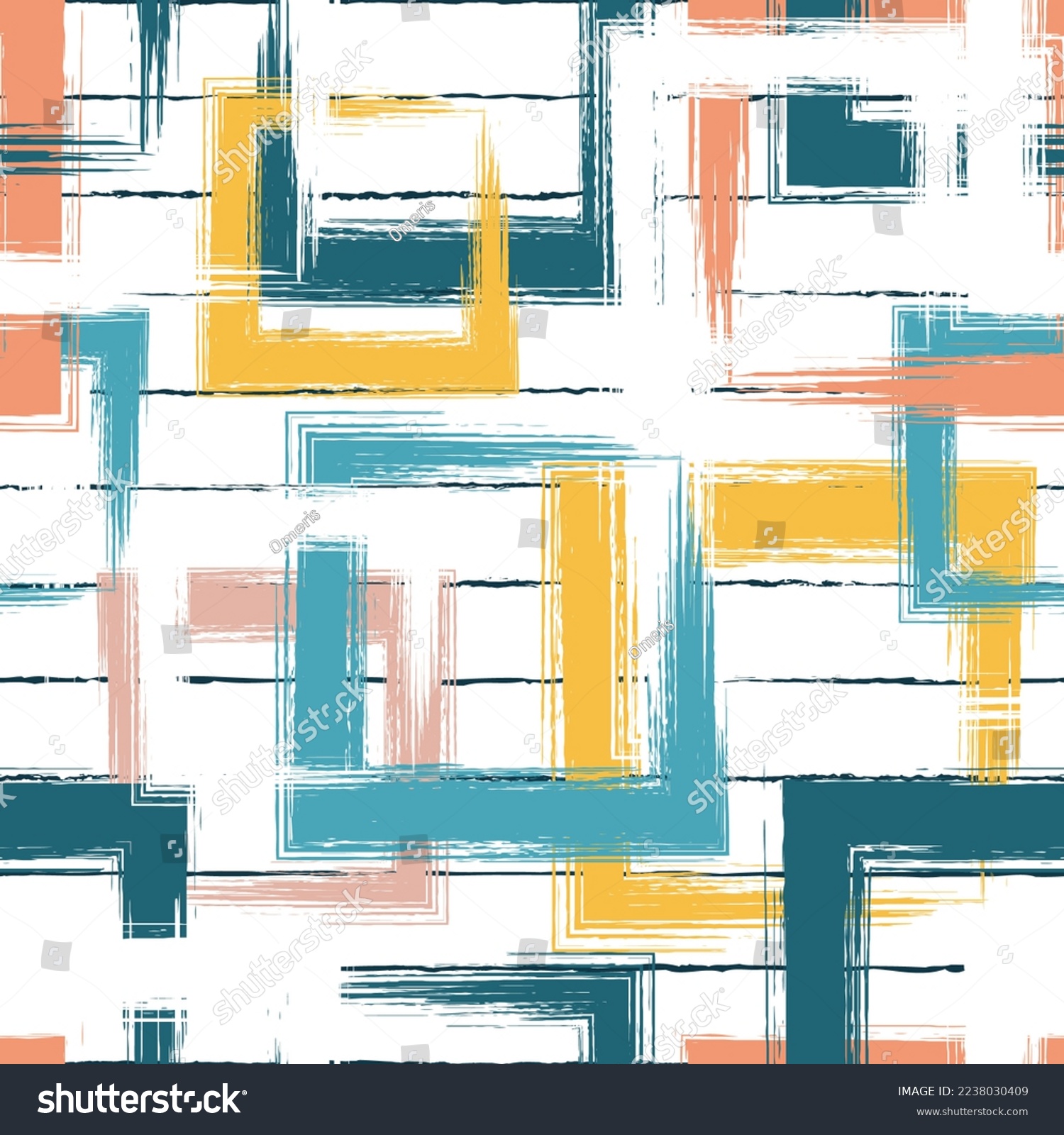 Abstract square seamless pattern. Repeating color grunge backdrop ...