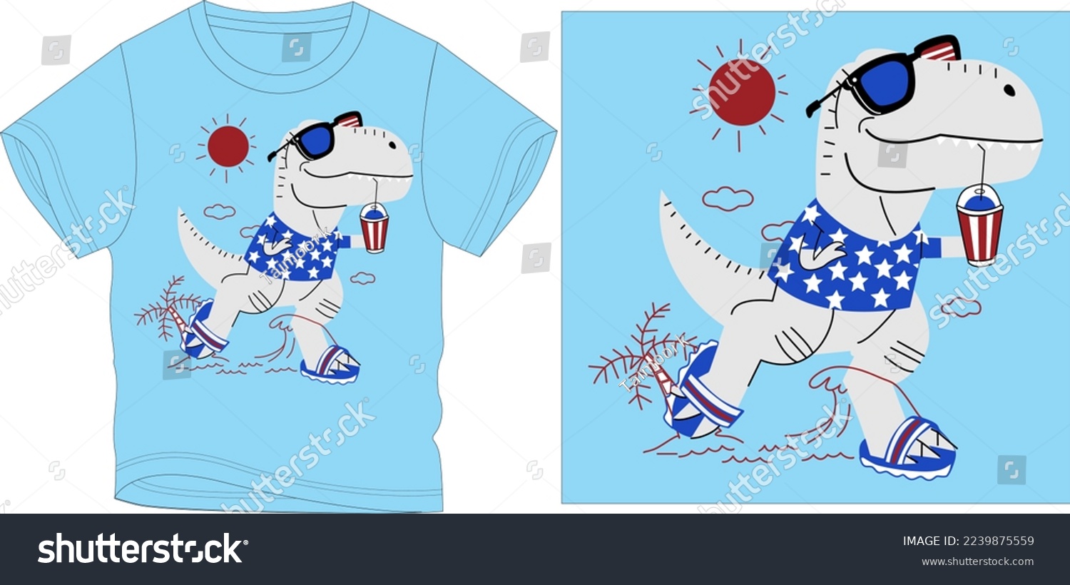 dinosaur chilling Graphic design vector illustration_站酷海洛_正版图片_视频_字体_音乐 ...