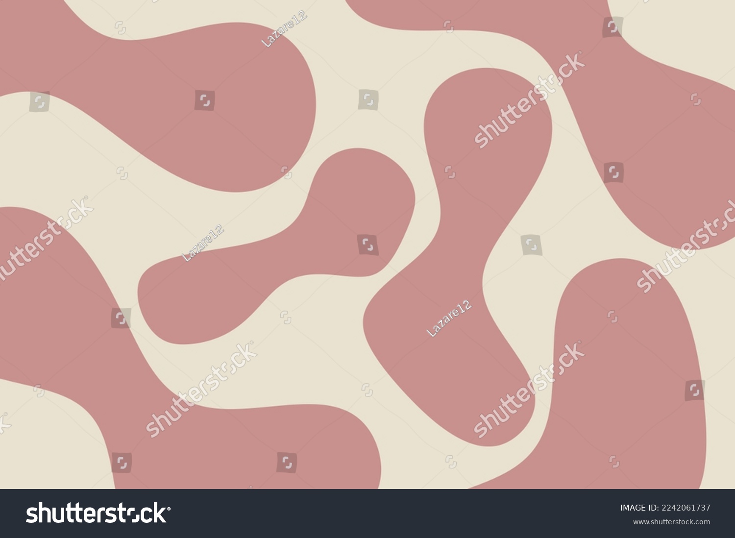 Aesthetic pastel pink irregular abstract modern color block print ...