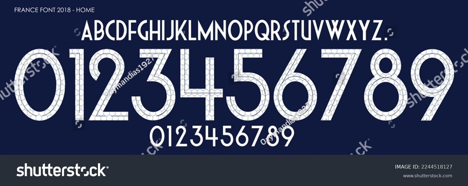 font vector team 2018 kit sport style font. football style font with ...