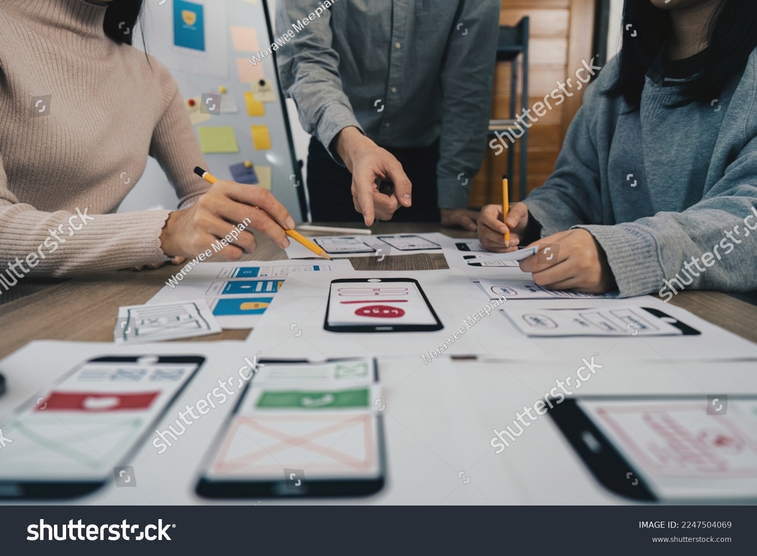 Young Asian Start up new business working at creative office. Modern ...