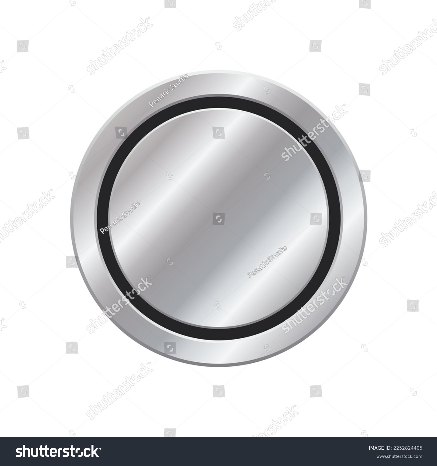 Silver Badges and Labels Stamps Luxury chrome seals. Vector design ...