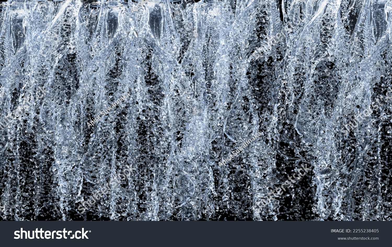 Waterfall texture 4k isolated on black. 3D Illustration._站酷海洛_正版图片_视频 ...
