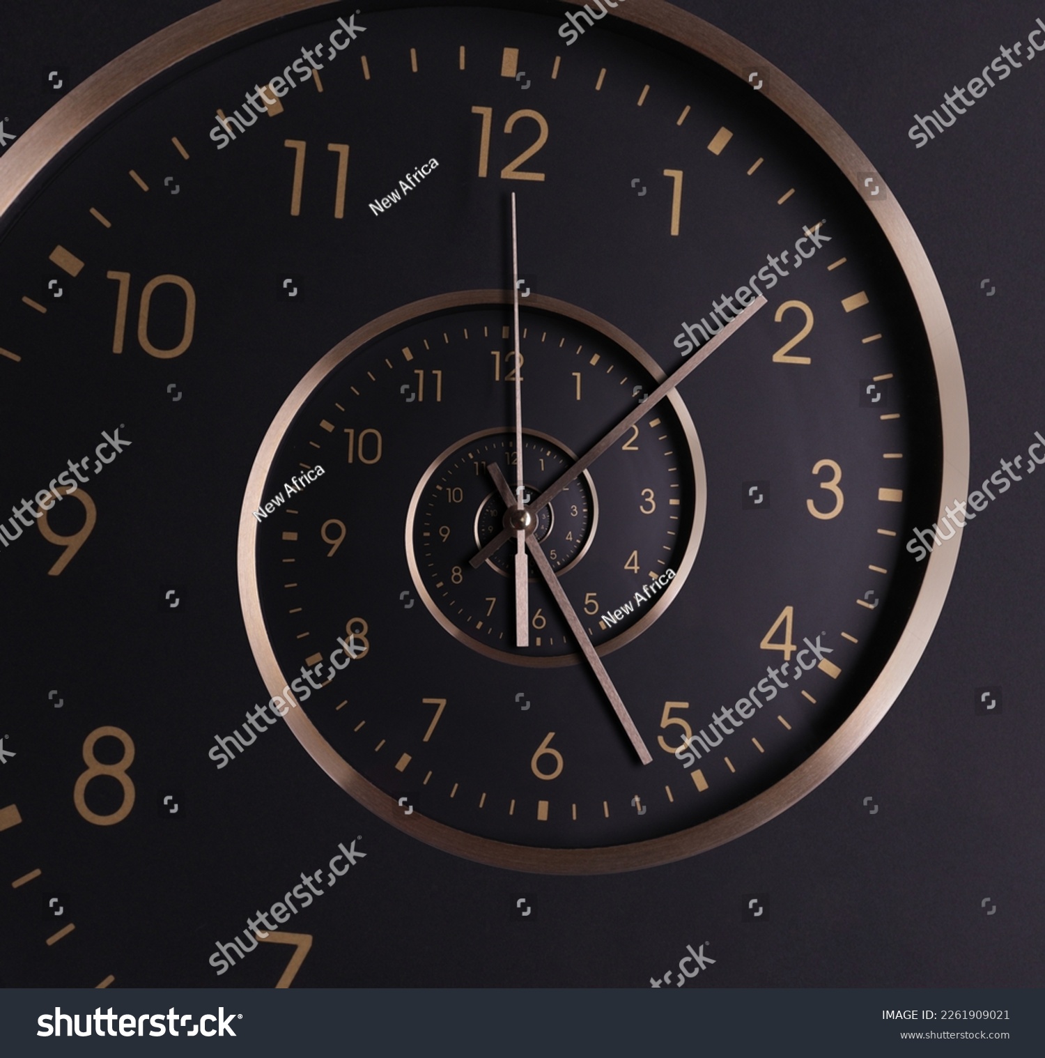 Infinity and other time related concepts. Clock hands and twisted hour numbers. Spiral effect_站酷 ...