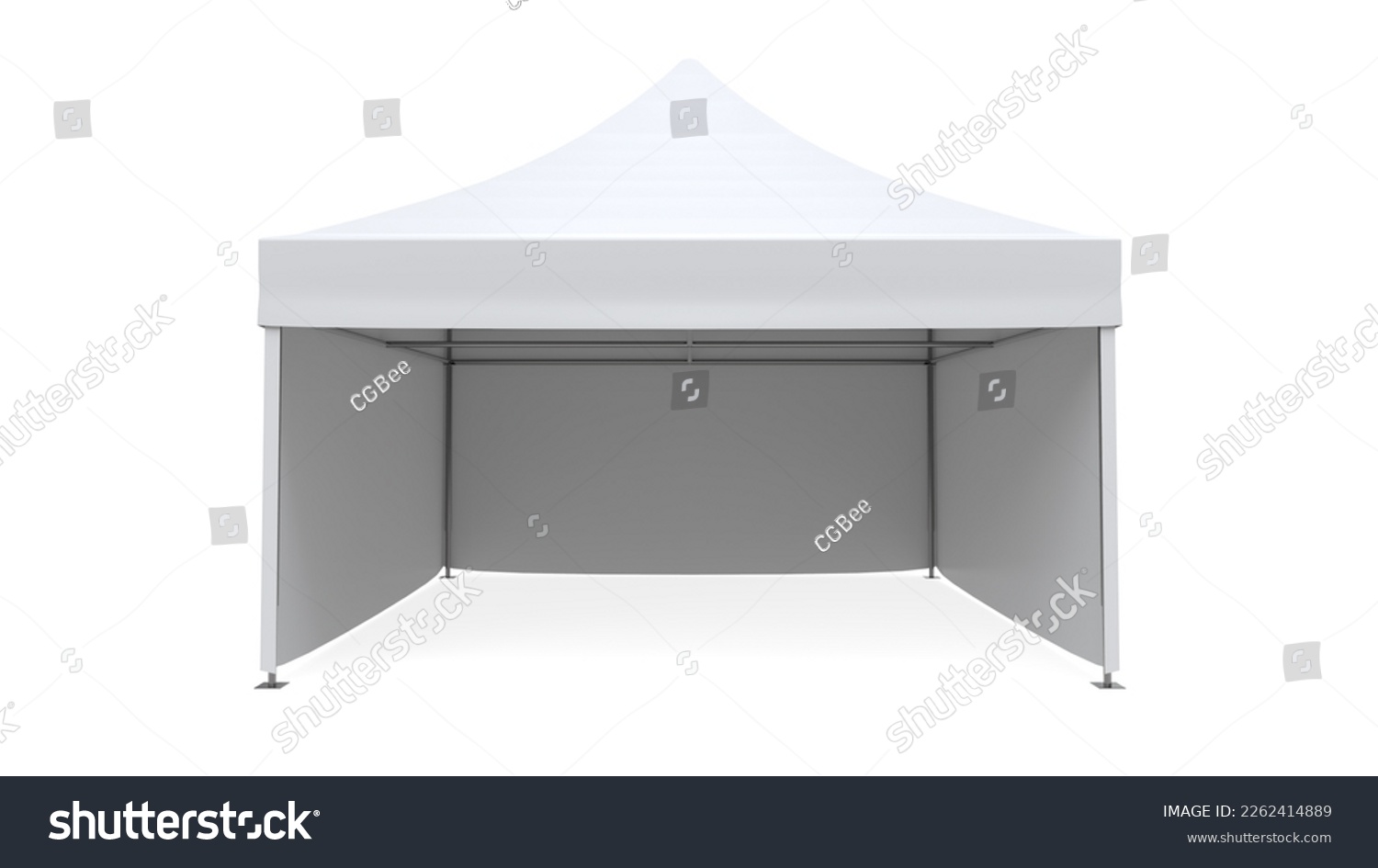 Commercial Tent 5x5 Meters. Isolated on White Background. 3D Render_站酷海 ...