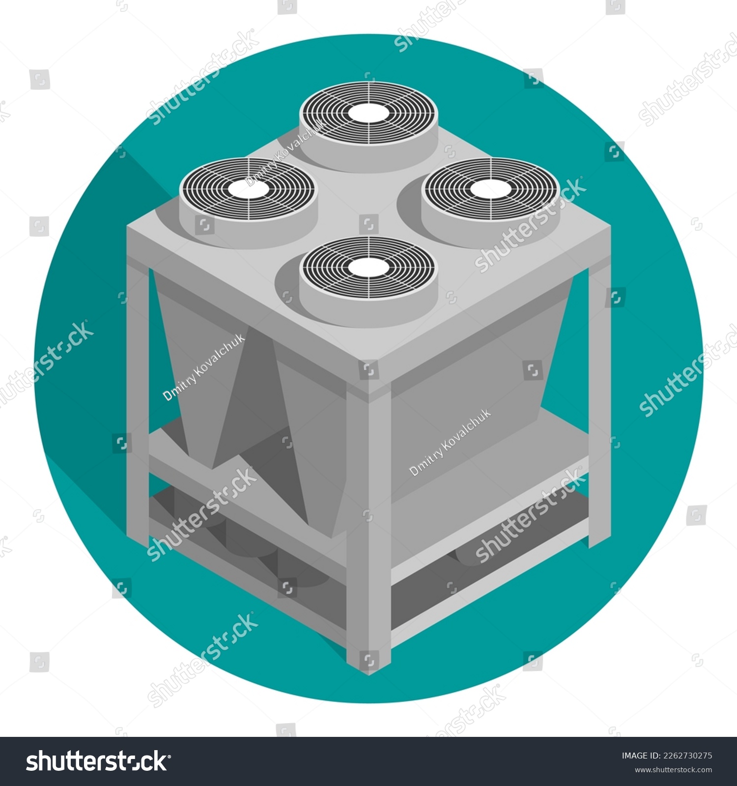 Air chiller icon - machine that removes heat from a liquid coolant in ...