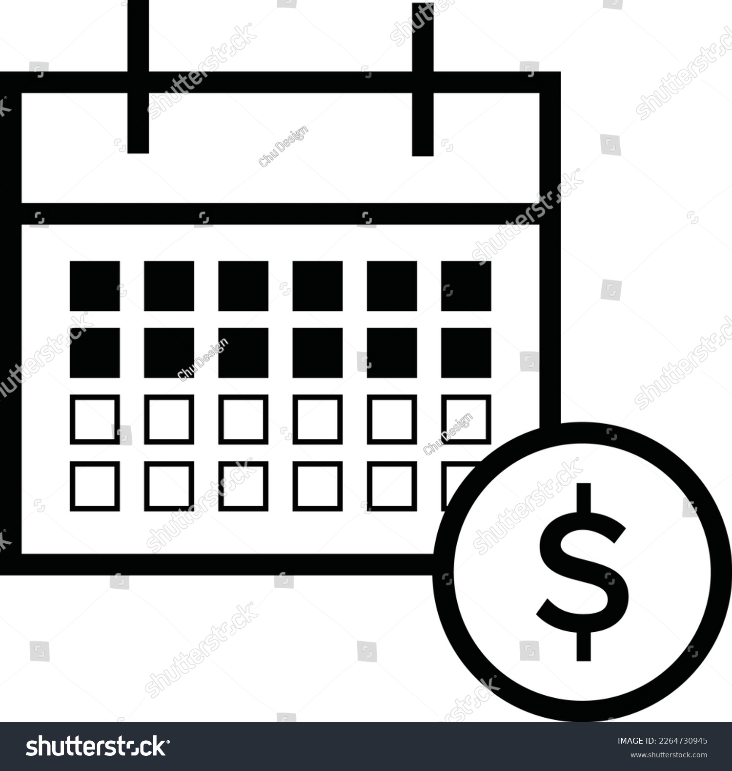 Biweekly Payment icon with calendar and money icons_站酷海洛_正版图片_视频_字体_音乐 ...